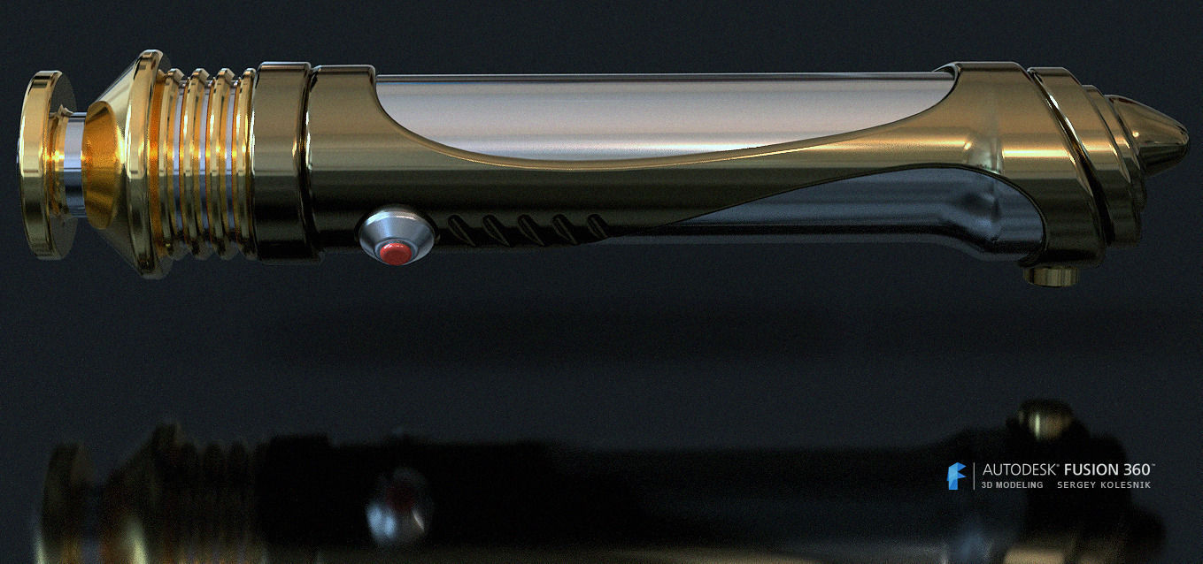 Darth Sidious Palpatine lightsaber 3D Model 3D printable - CGTrader.com