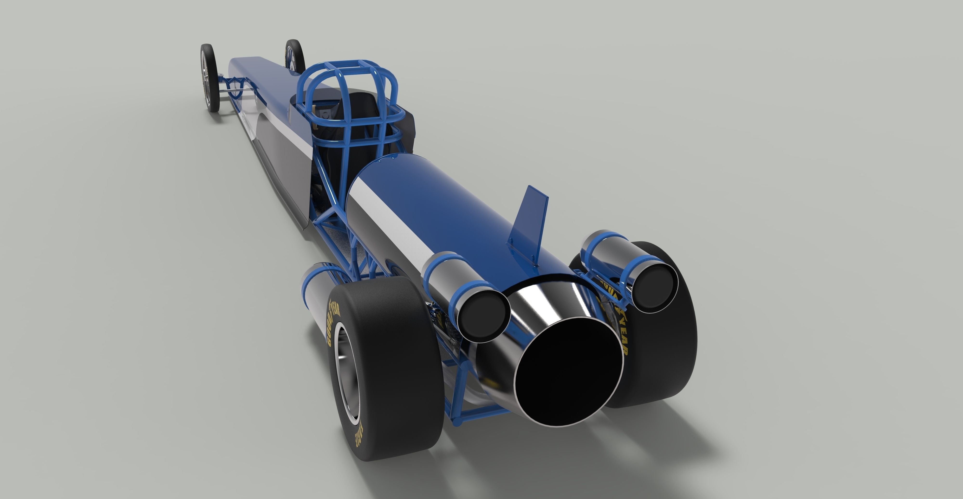 Jet dragster 3D model | CGTrader