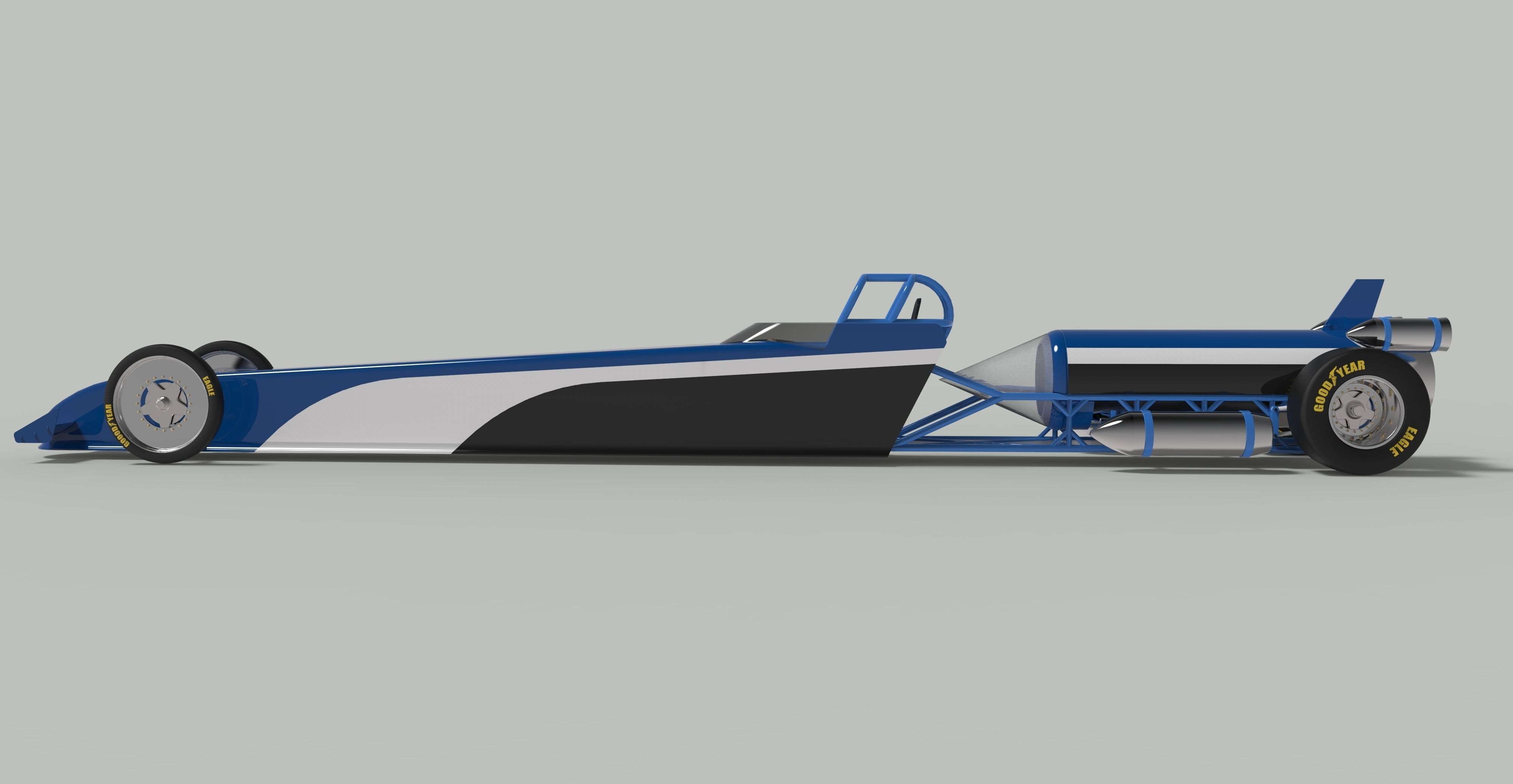 Jet dragster 3D Model .obj .stl .ige .igs .iges .mtl - CGTrader.com