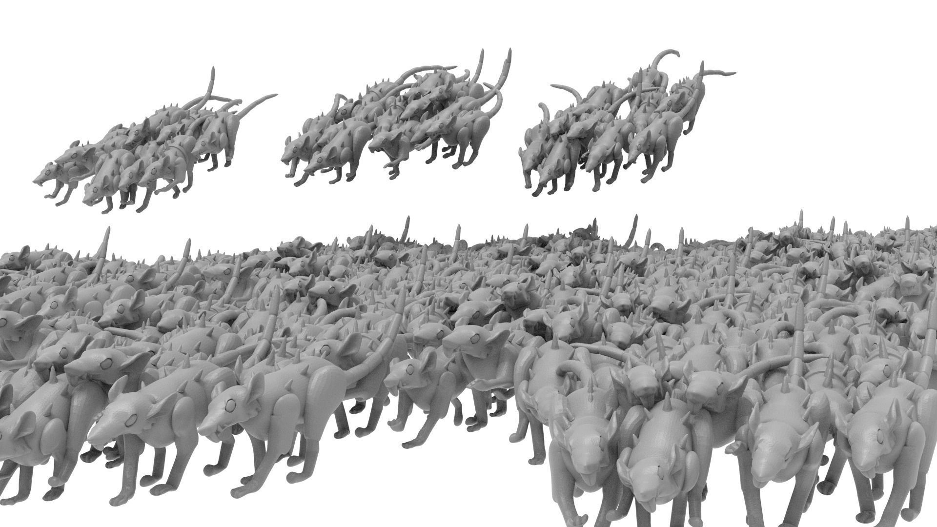 Cheese Stealer Cult - Rat Swarms and Bomb Rats 3D model 3D printable ...