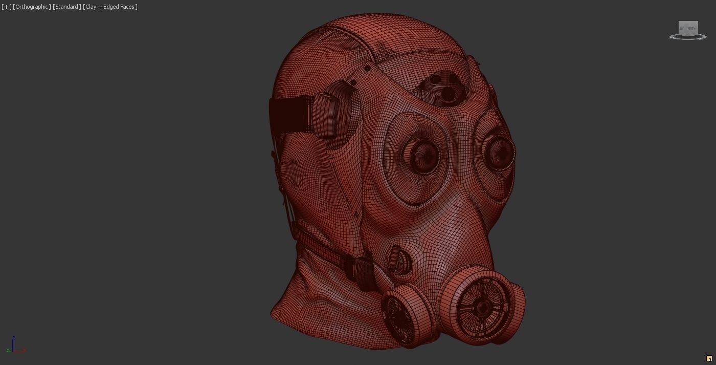 Gas mask character head 3D model | CGTrader