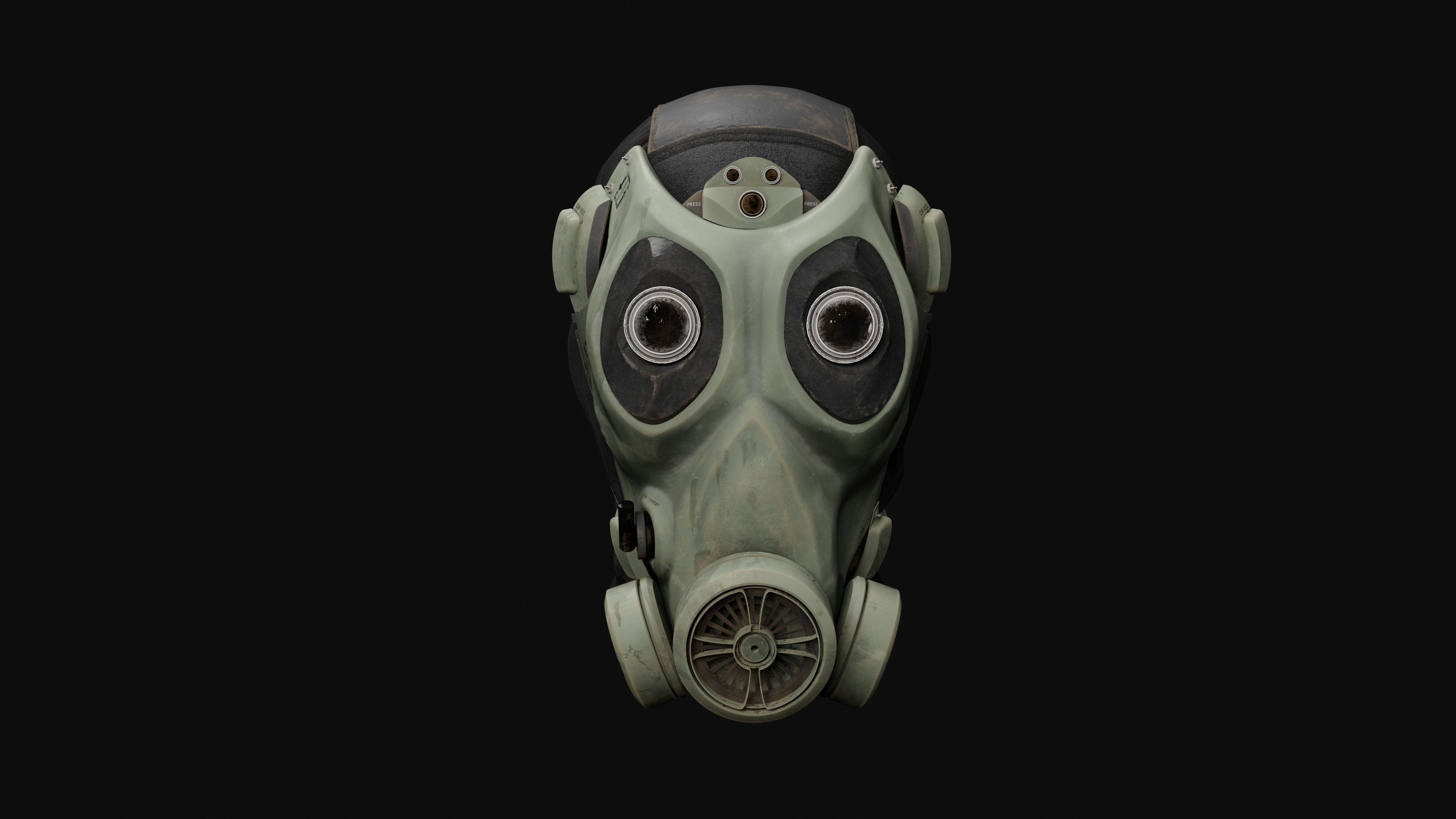 Gas mask character head 3D model | CGTrader