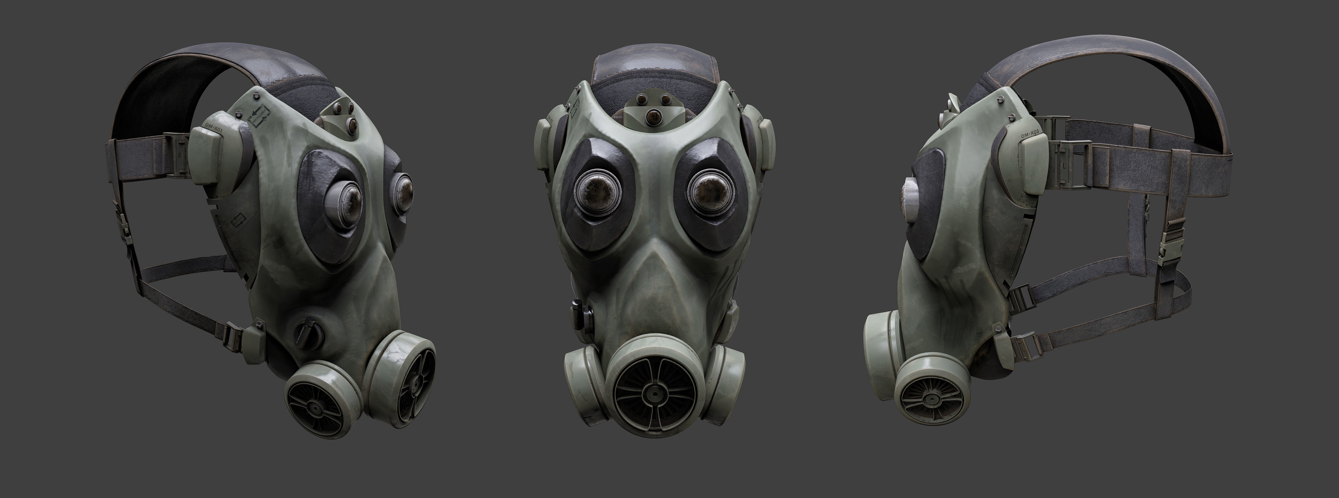 Gas mask character head 3D model | CGTrader