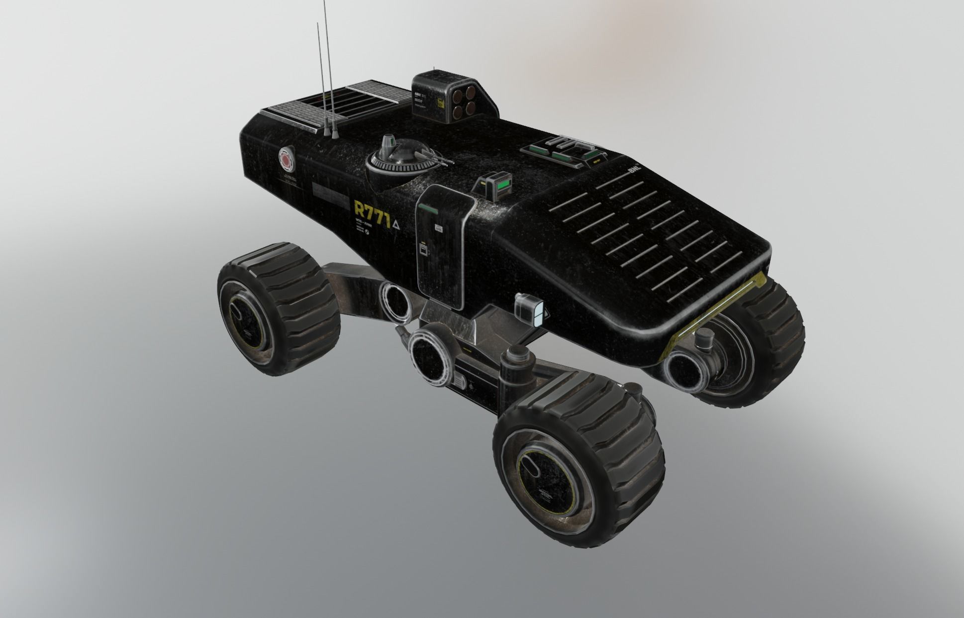 3D model Mars Rover Black Transporter Source Files Attached 8K Textures ...