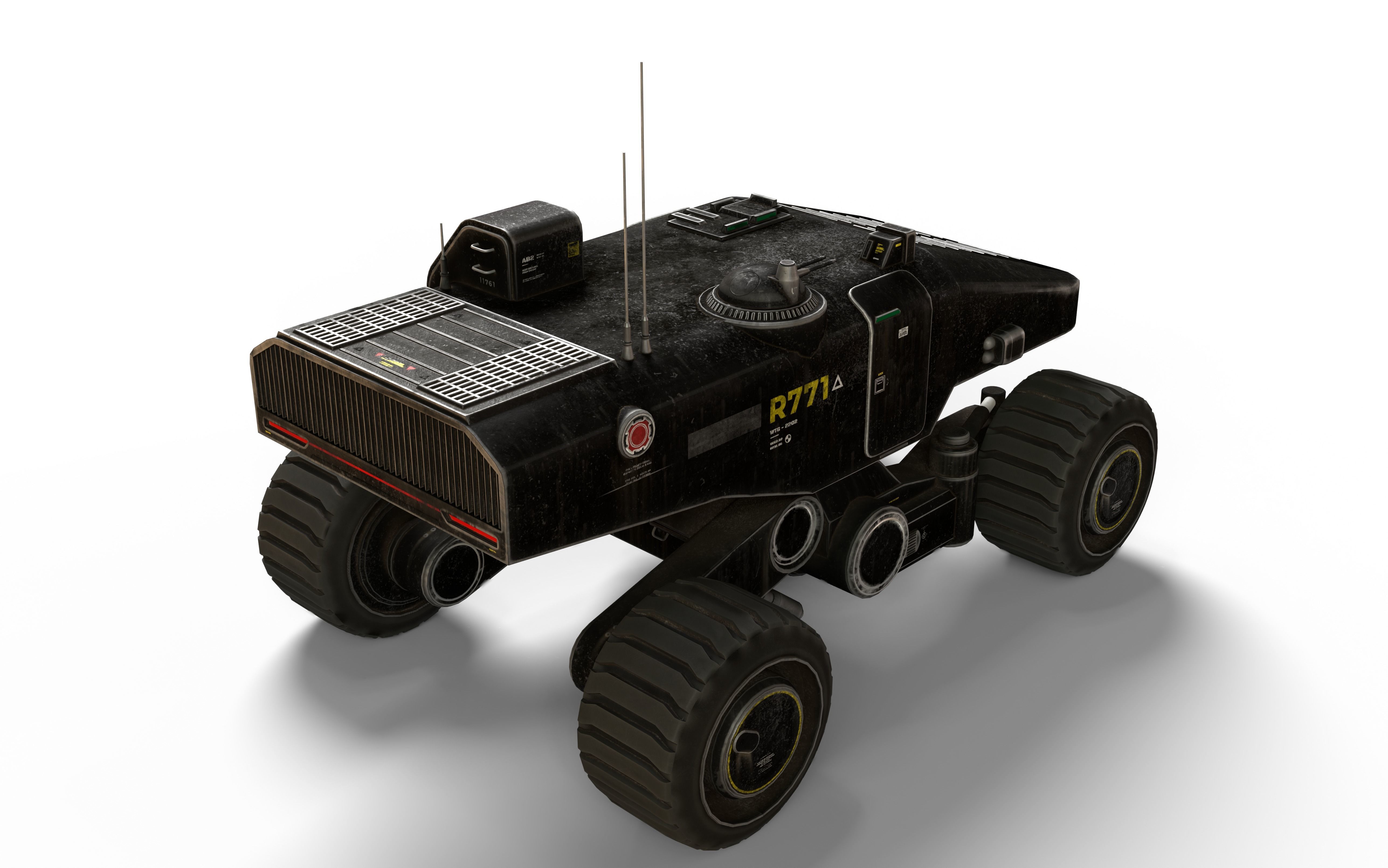 3D model Mars Rover Black Transporter Source Files Attached 8K Textures ...