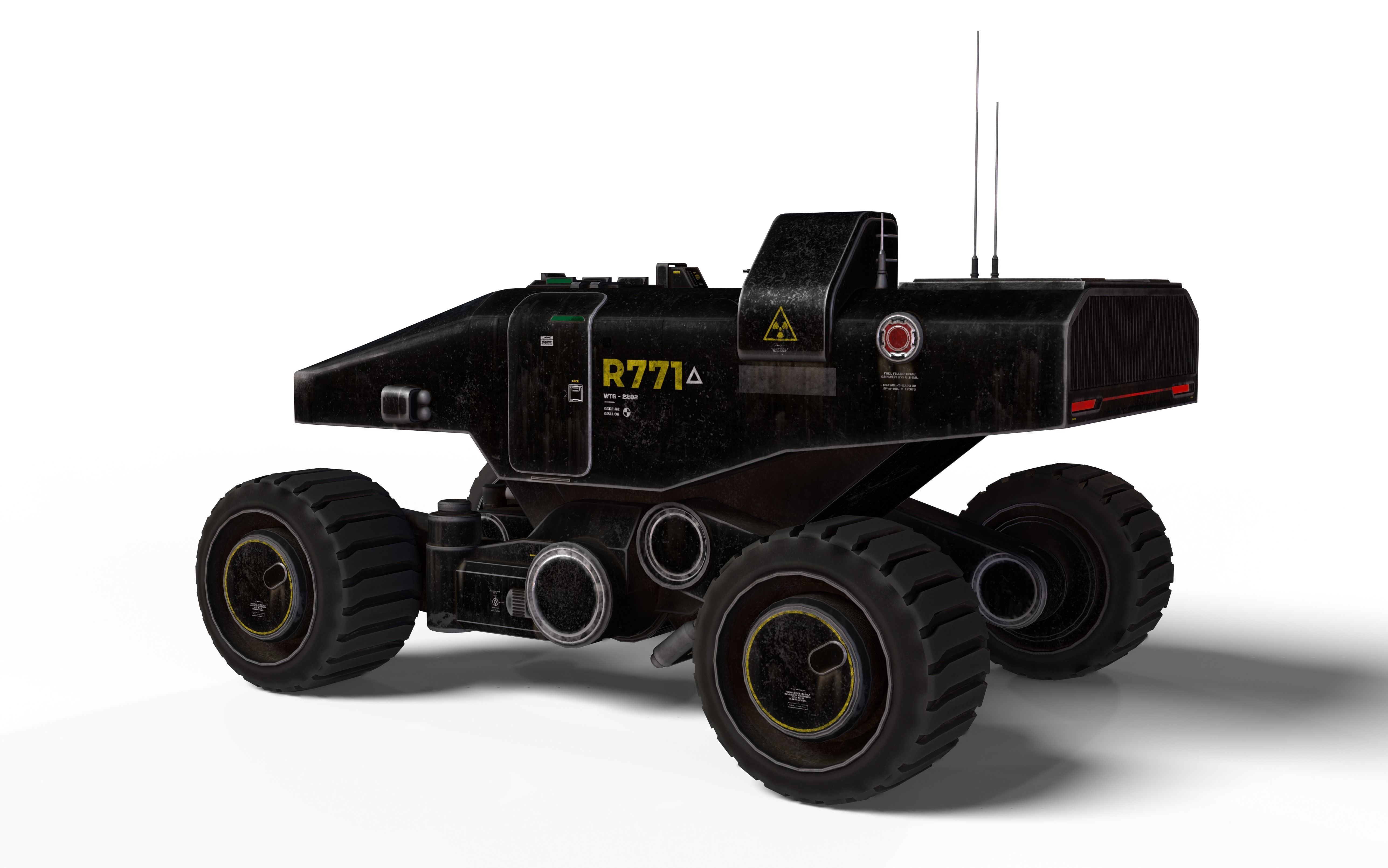 3D model Mars Rover Black Transporter Source Files Attached 8K Textures ...