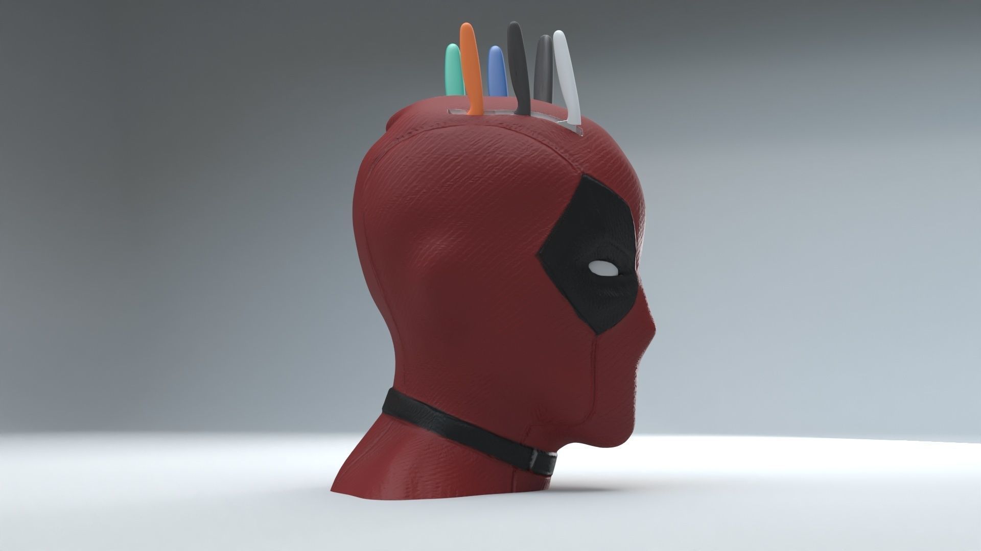 deadpool head knifes stand 3D model 3D printable | CGTrader