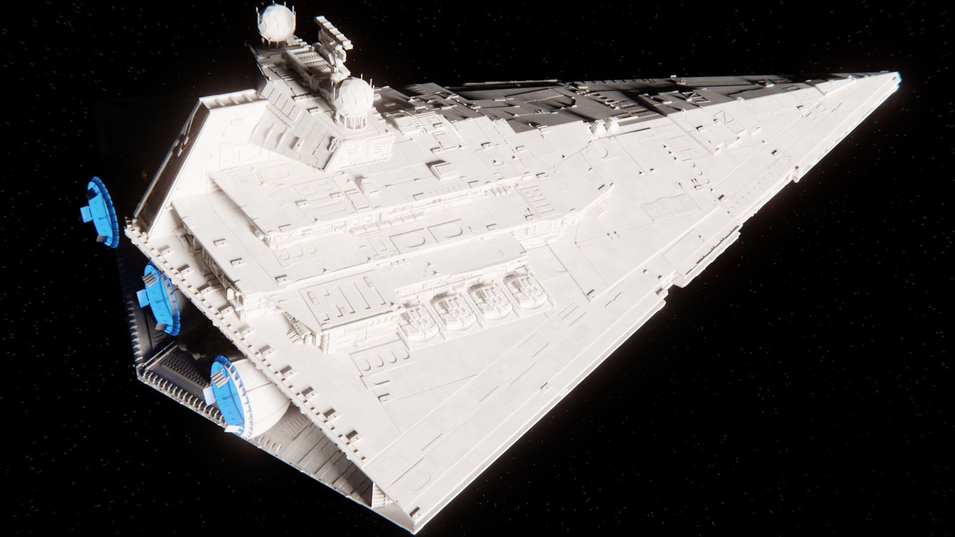 Imperial I-Class Star Destroyer 3D model rigged | CGTrader