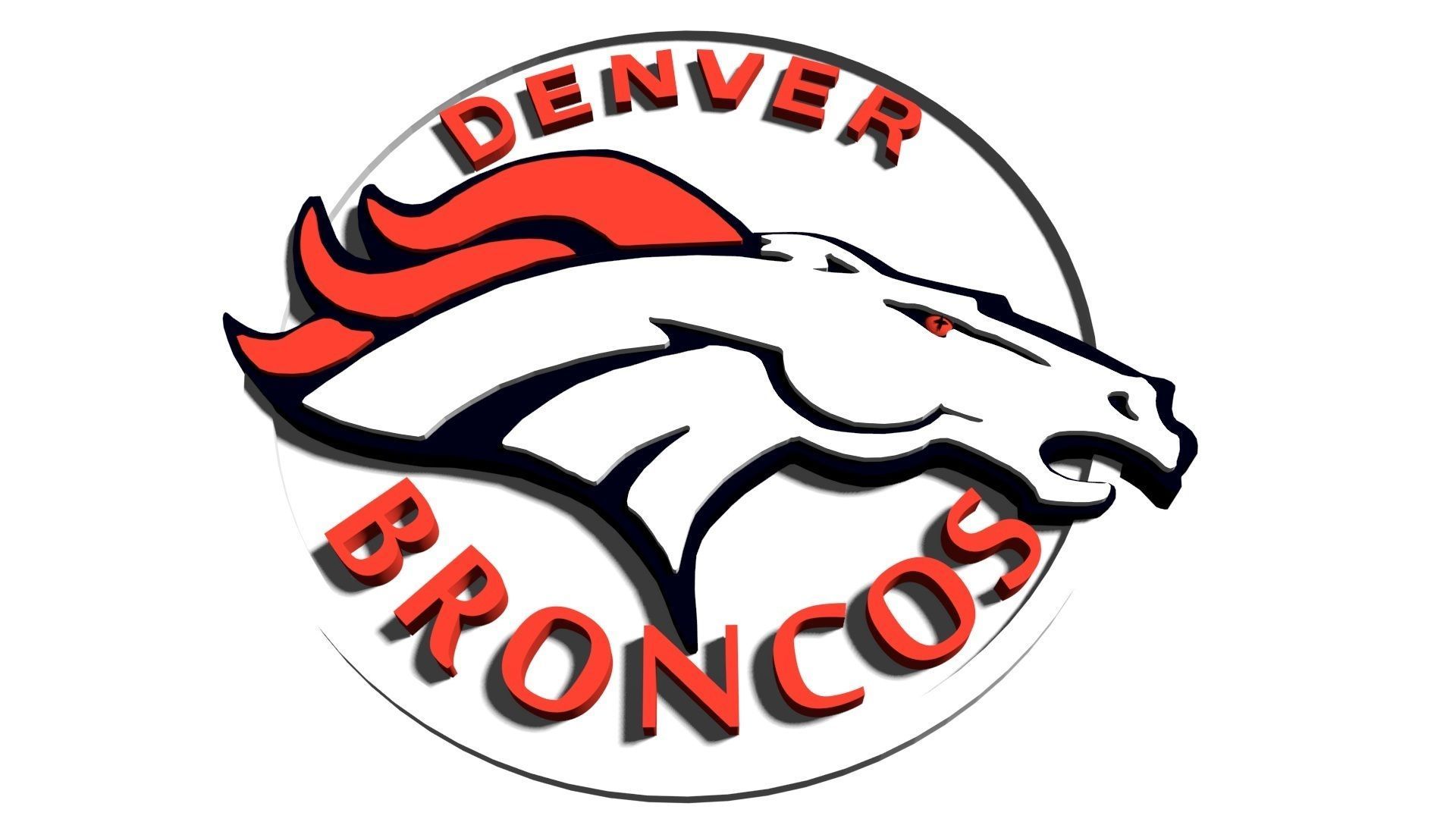 Denver Broncos logo 3D model | CGTrader