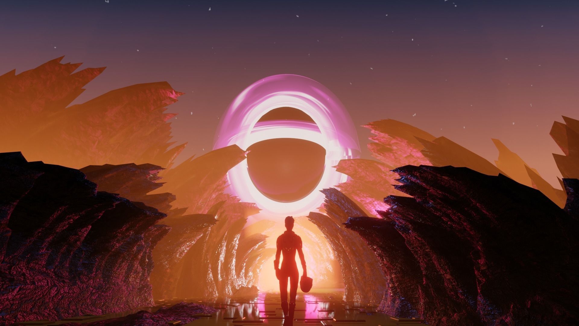 epic black hole scene blender project 3D model | CGTrader