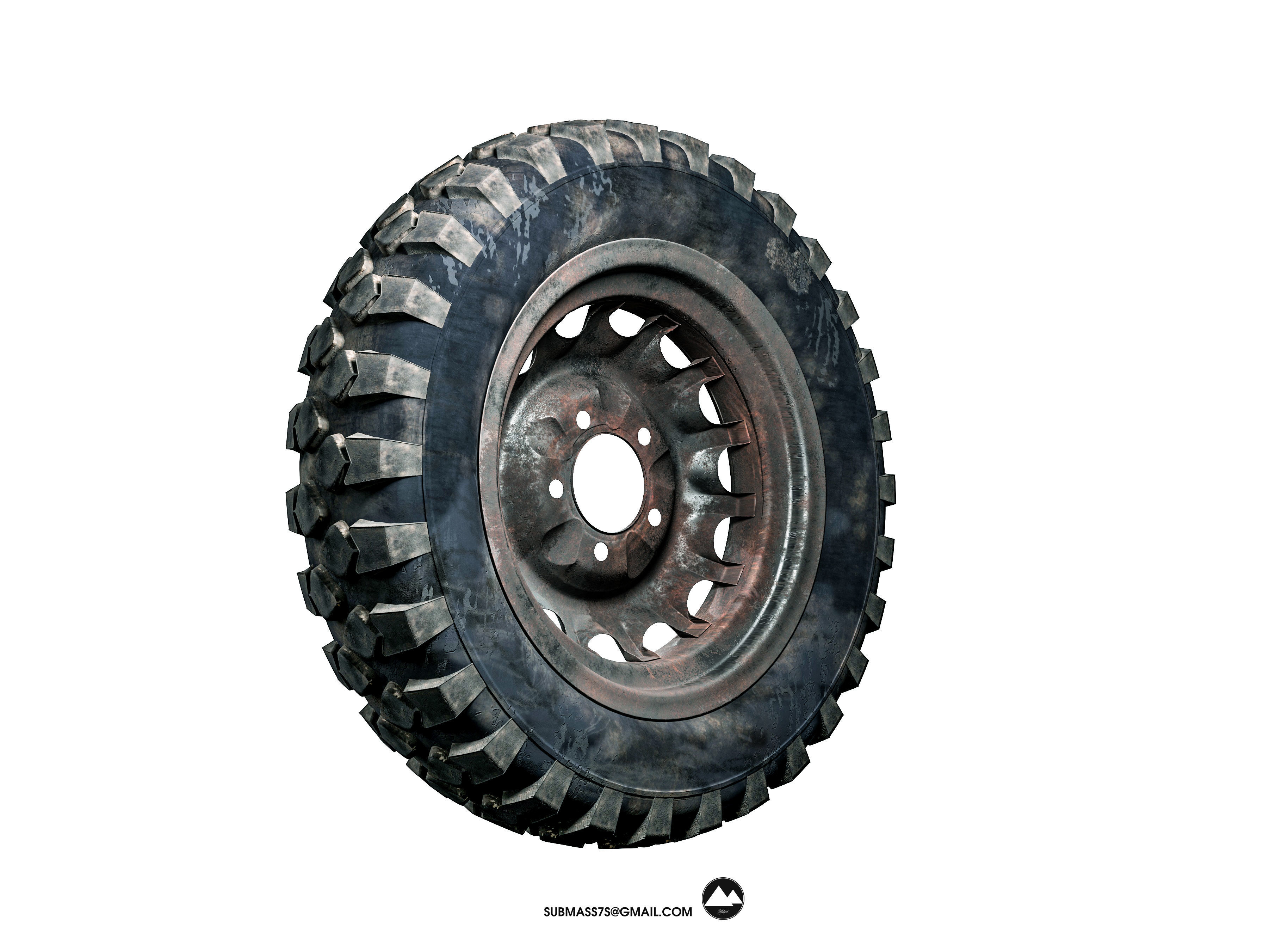 Tyre disk 3D model | CGTrader