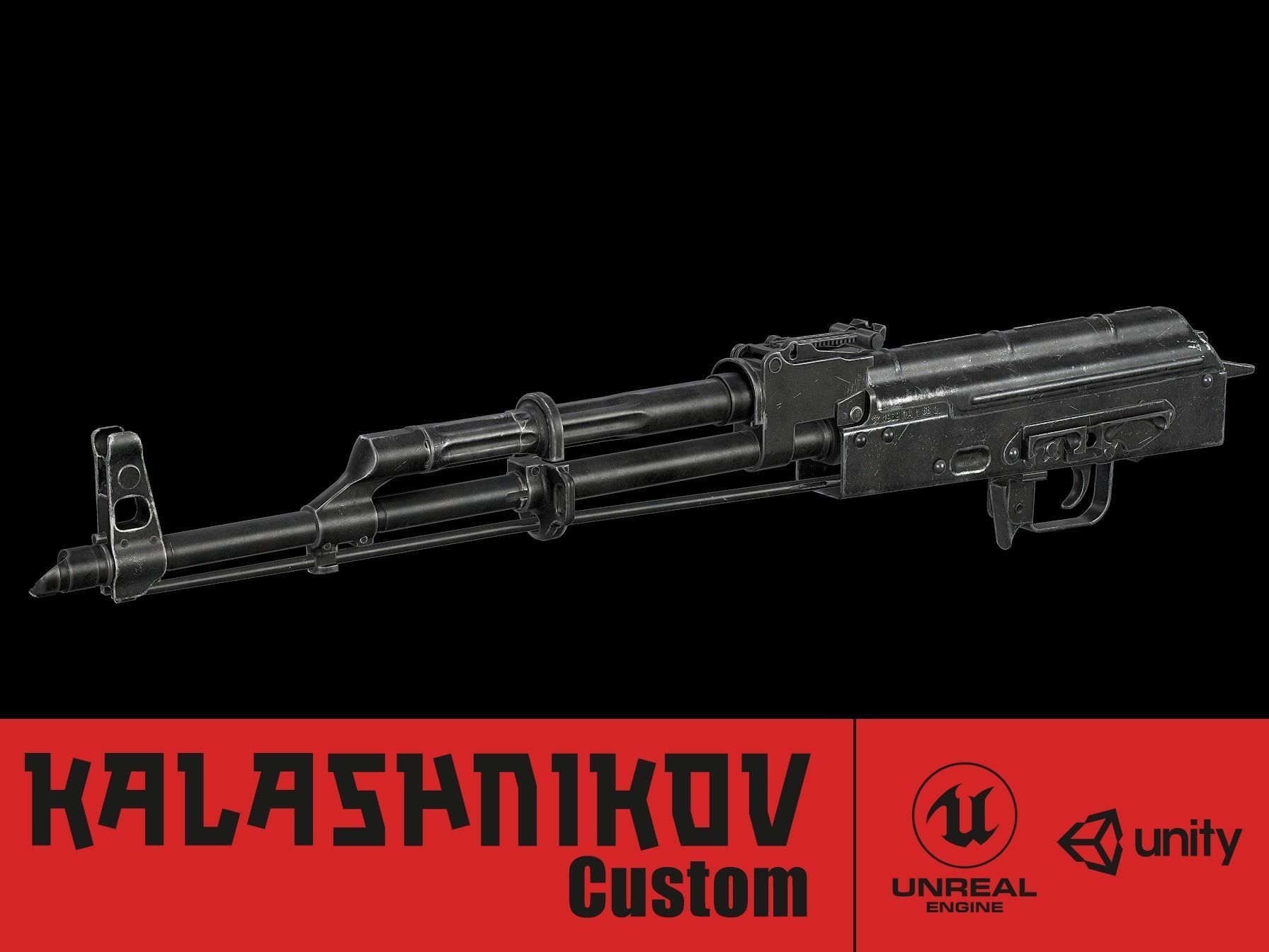 3D model AKM - Receiver VR / AR / low-poly | CGTrader