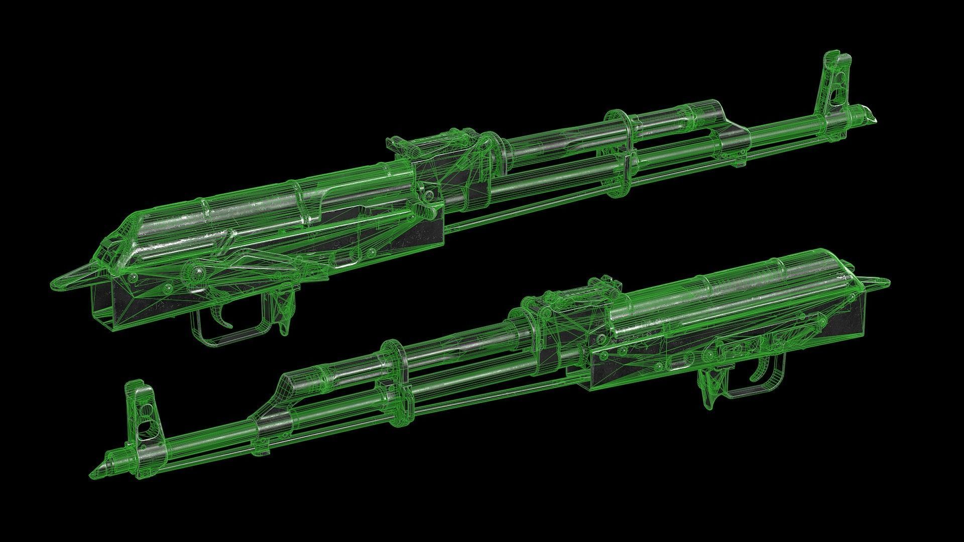 3D model AKM - Receiver VR / AR / low-poly | CGTrader