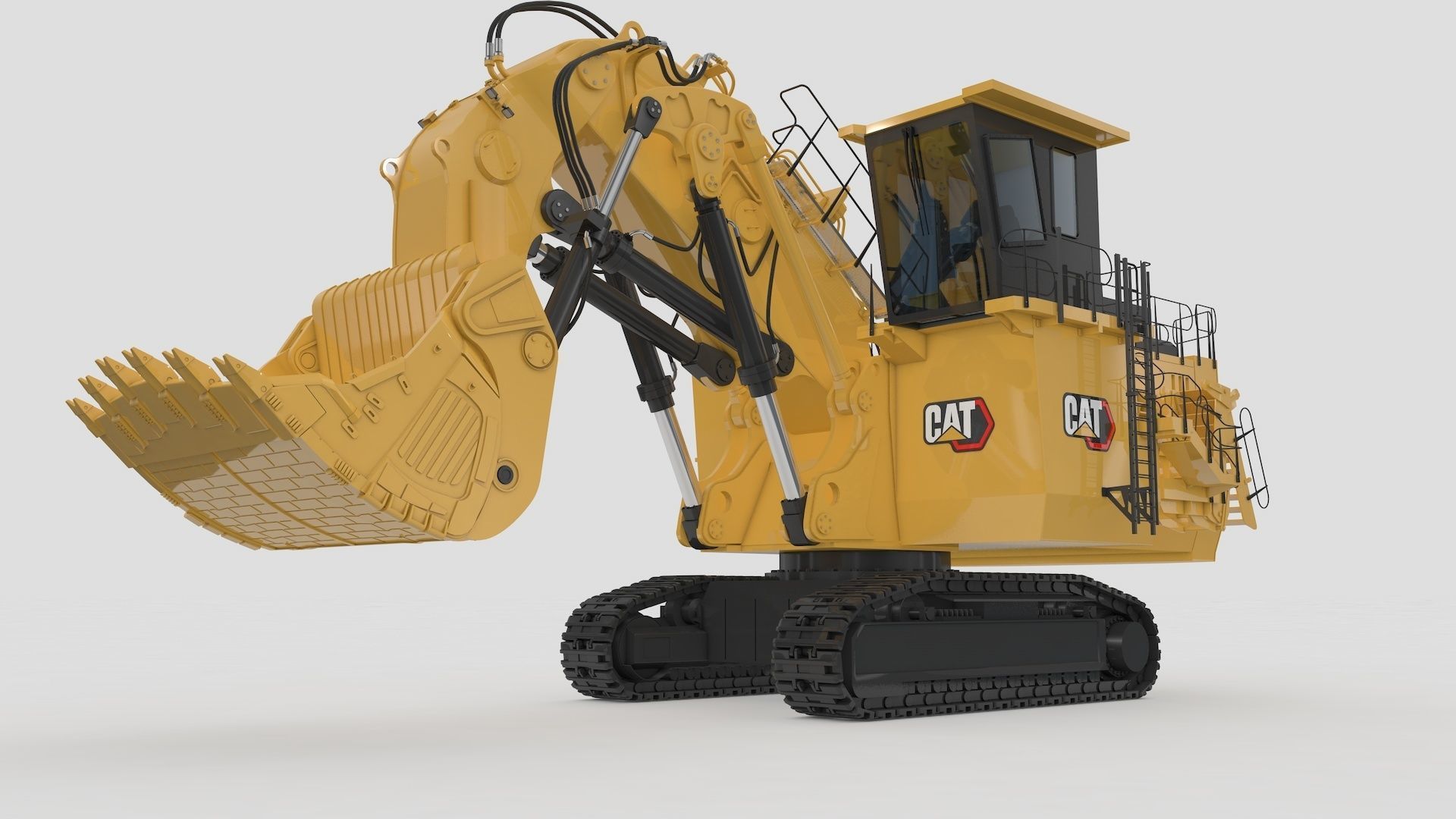 Mining Shovel Excavator 3D model animated rigged | CGTrader
