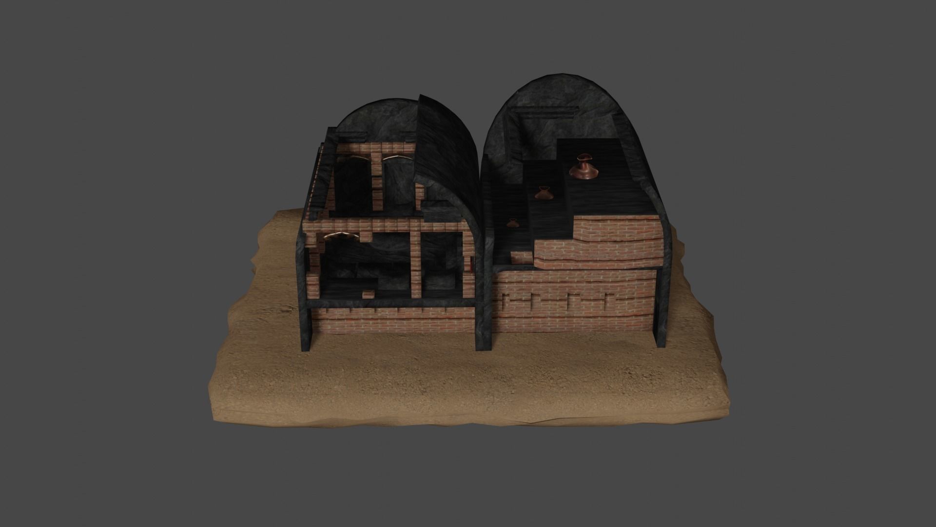 Roman Baths reconstruction and ruins 3D model | CGTrader