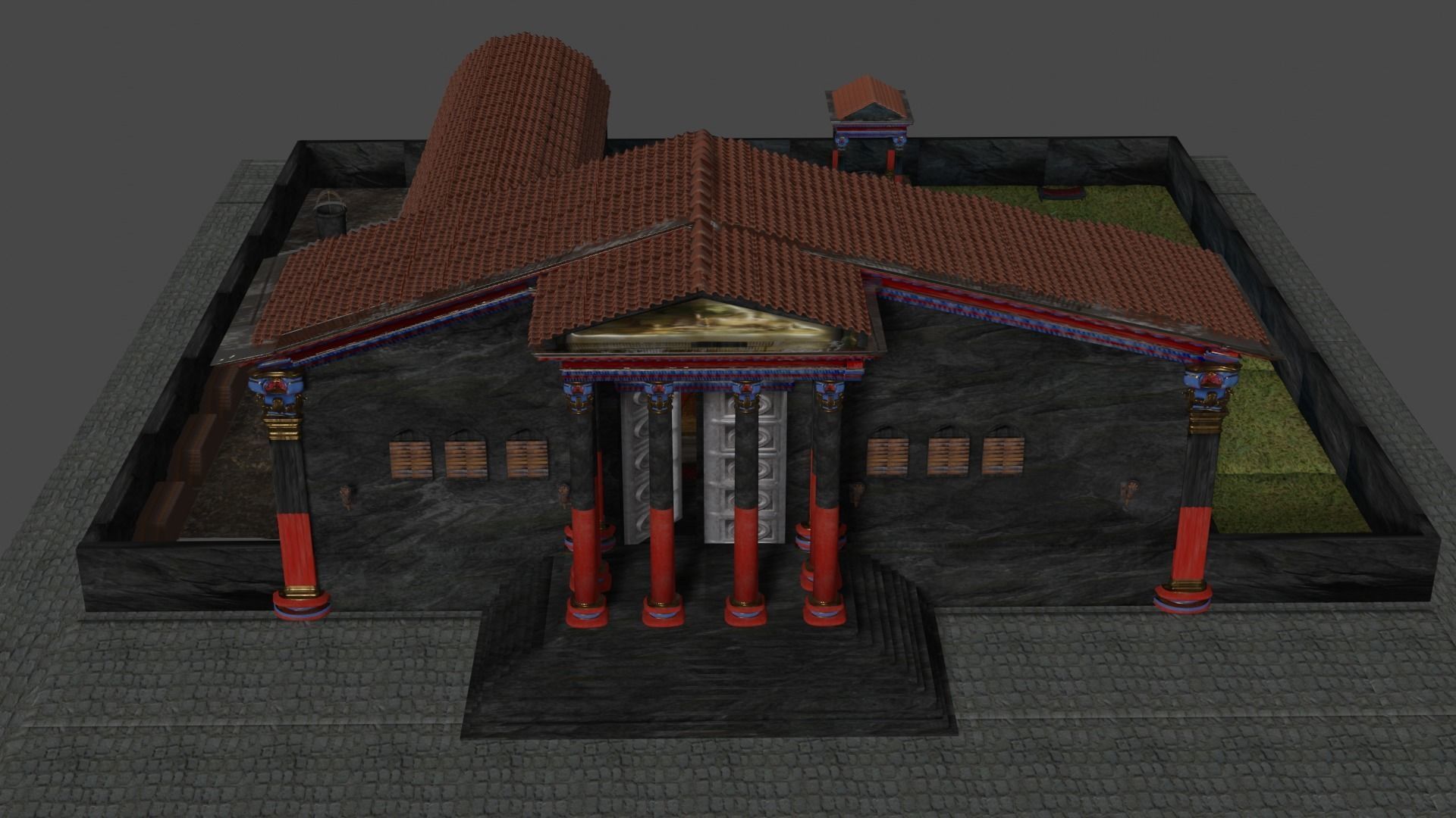 Roman Baths reconstruction and ruins 3D model | CGTrader