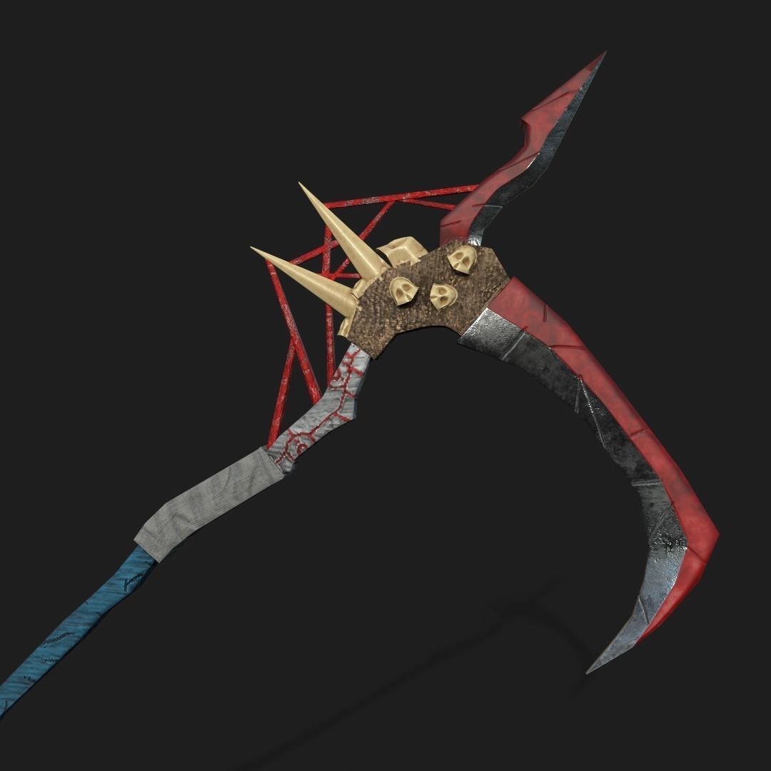 3D model Horror Fantasy Scythe Game Ready Model VR / AR / low-poly ...