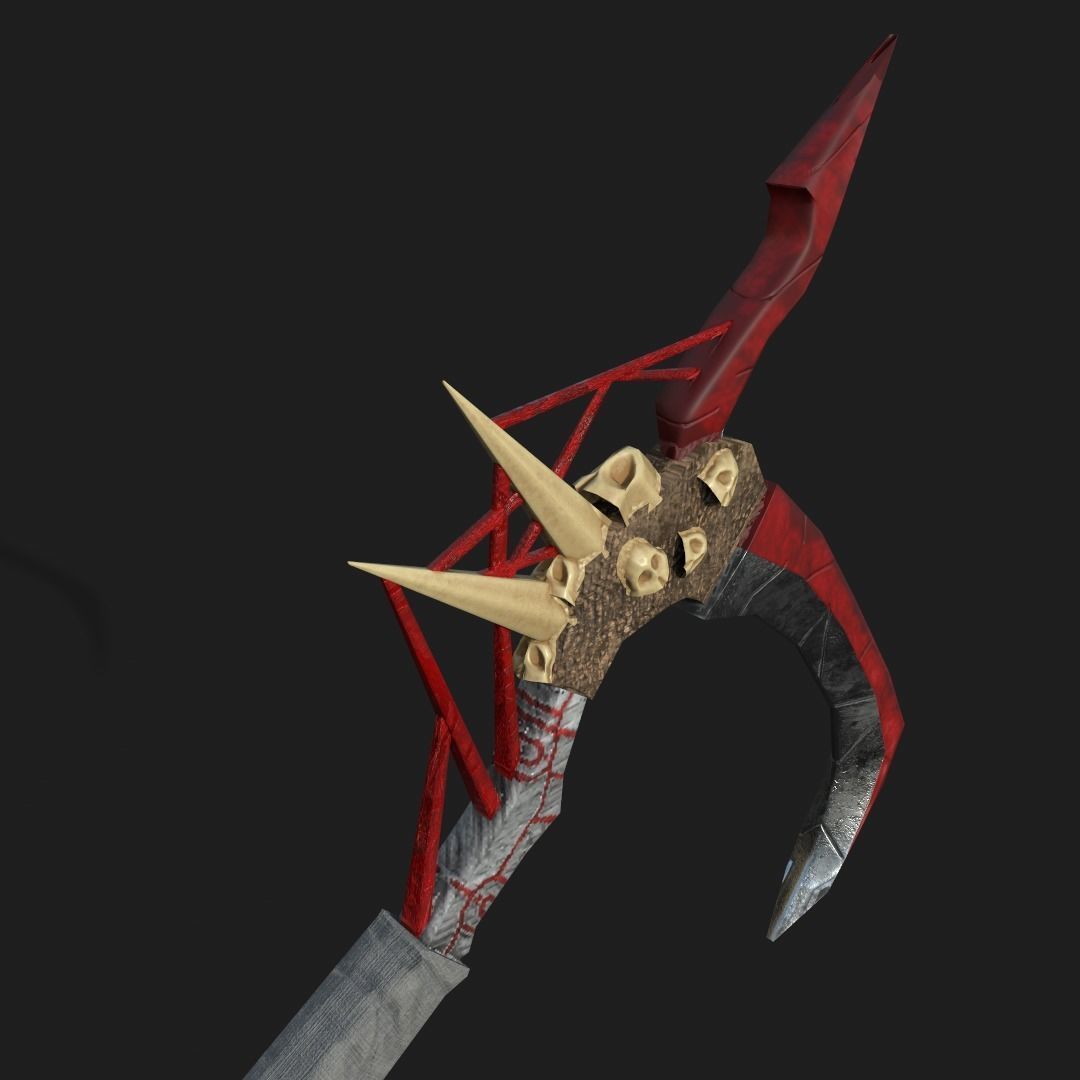 3D model Horror Fantasy Scythe Game Ready Model VR / AR / low-poly ...