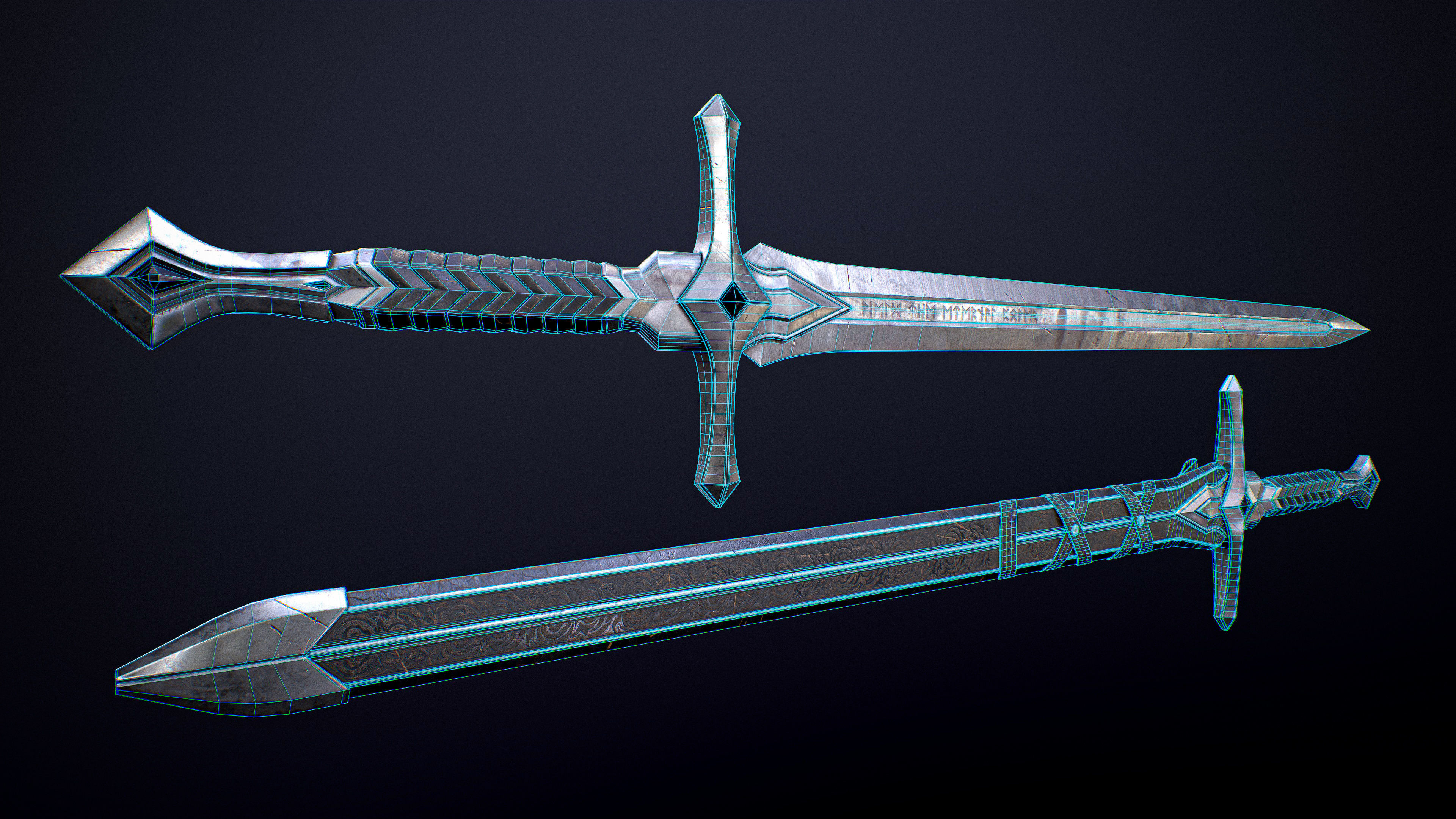 3D model Royal Sword PBR Game-Ready VR / AR / low-poly | CGTrader