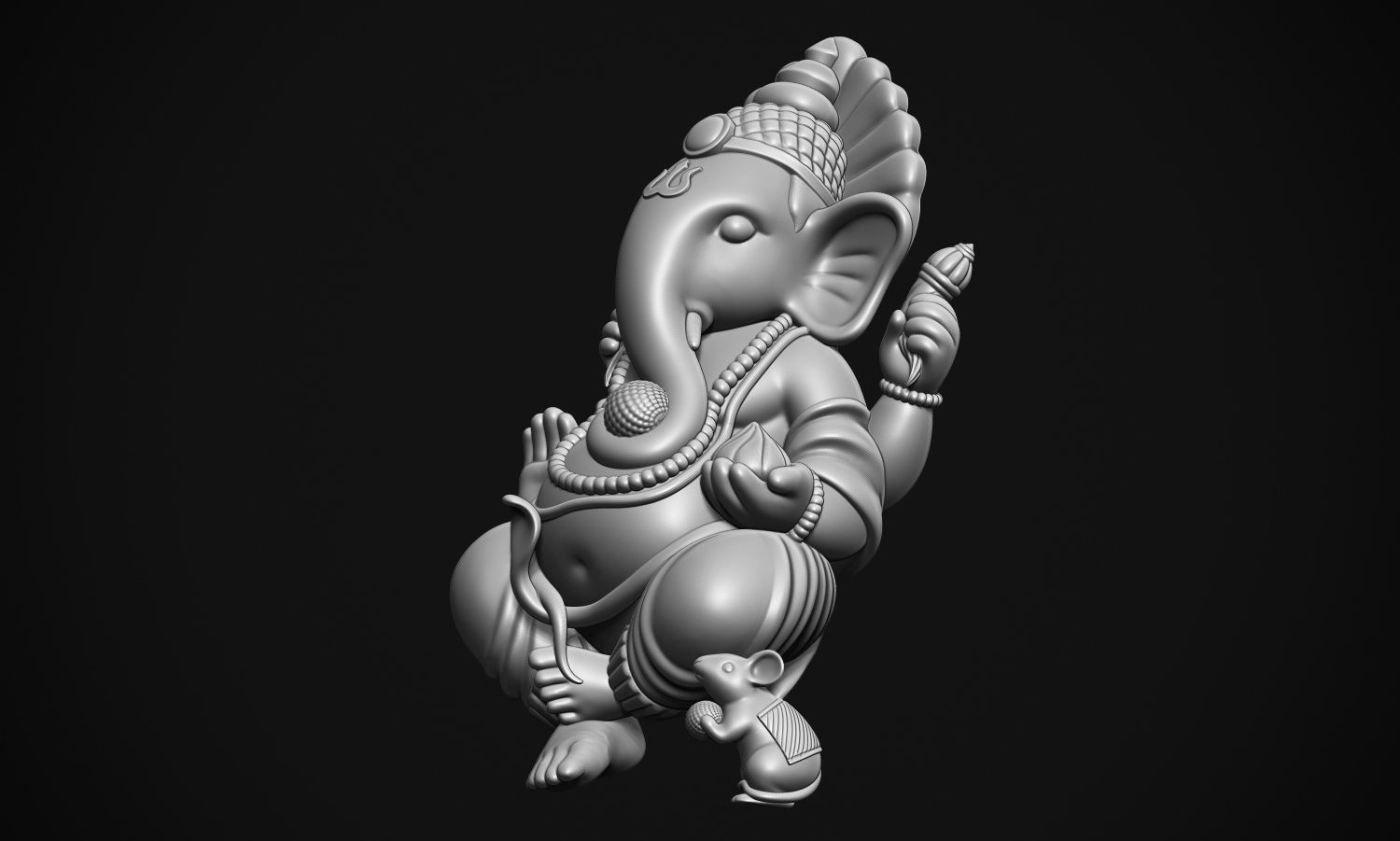 Ganesh ji with Mushak raj 3D model 3D printable | CGTrader