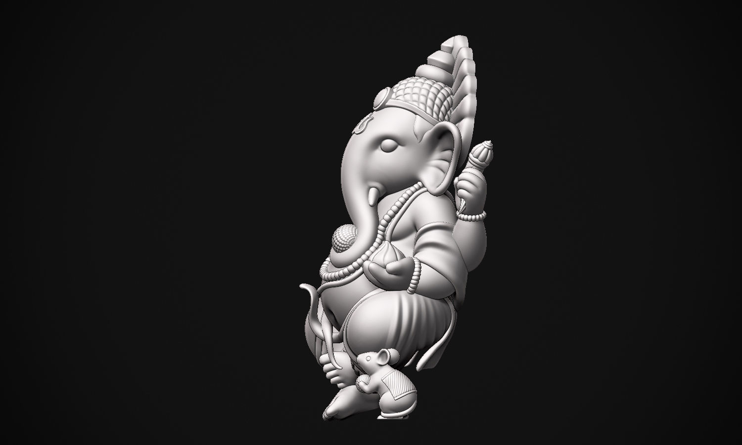 Ganesh ji with Mushak raj 3D model 3D printable | CGTrader