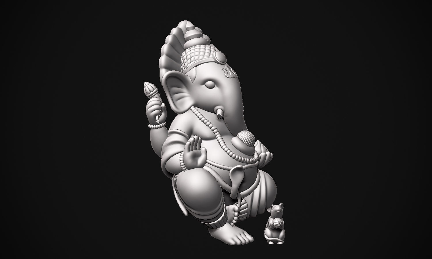 Ganesh ji with Mushak raj 3D model 3D printable | CGTrader