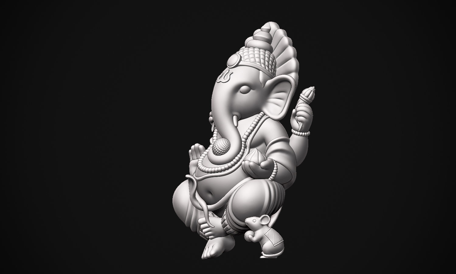 Ganesh ji with Mushak raj 3D model 3D printable | CGTrader