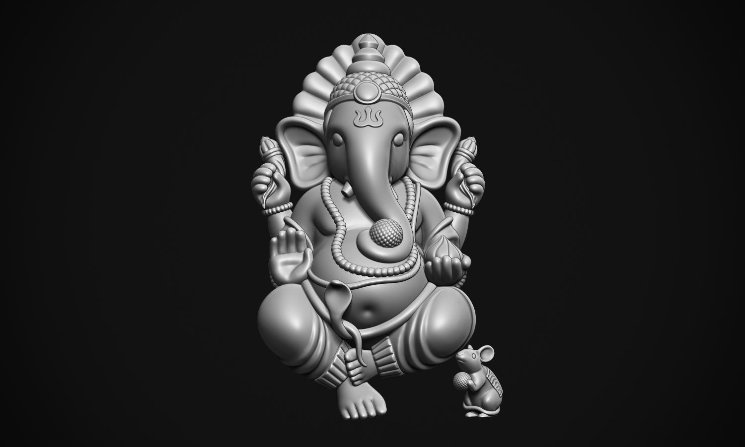 Ganesh ji with Mushak raj 3D model 3D printable | CGTrader