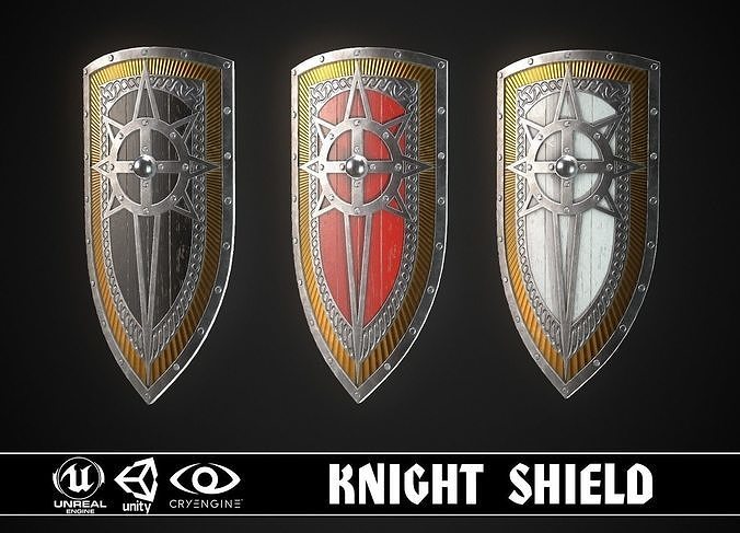 3D model Knight Shield 06 VR / AR / low-poly | CGTrader