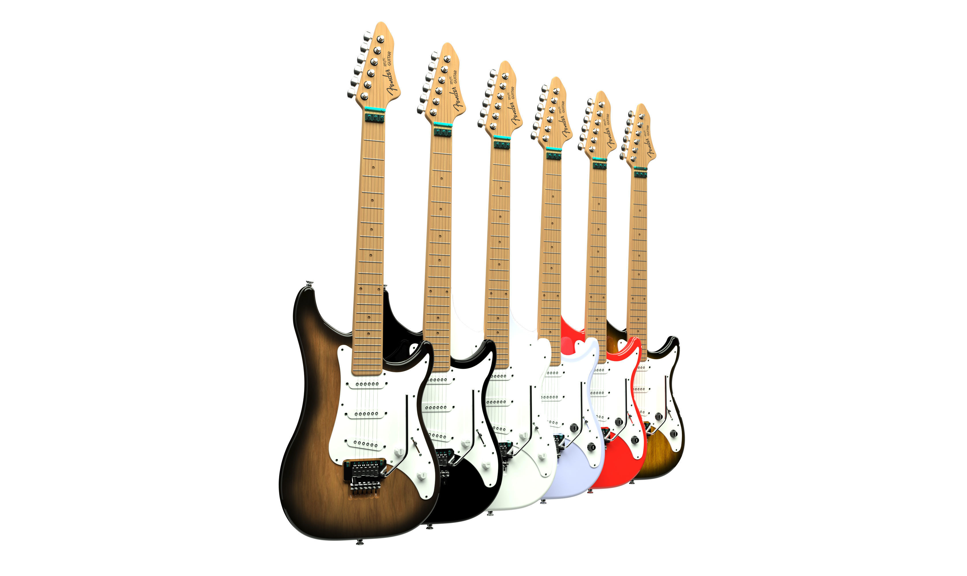 Electric Guitar Collection 3D model | CGTrader