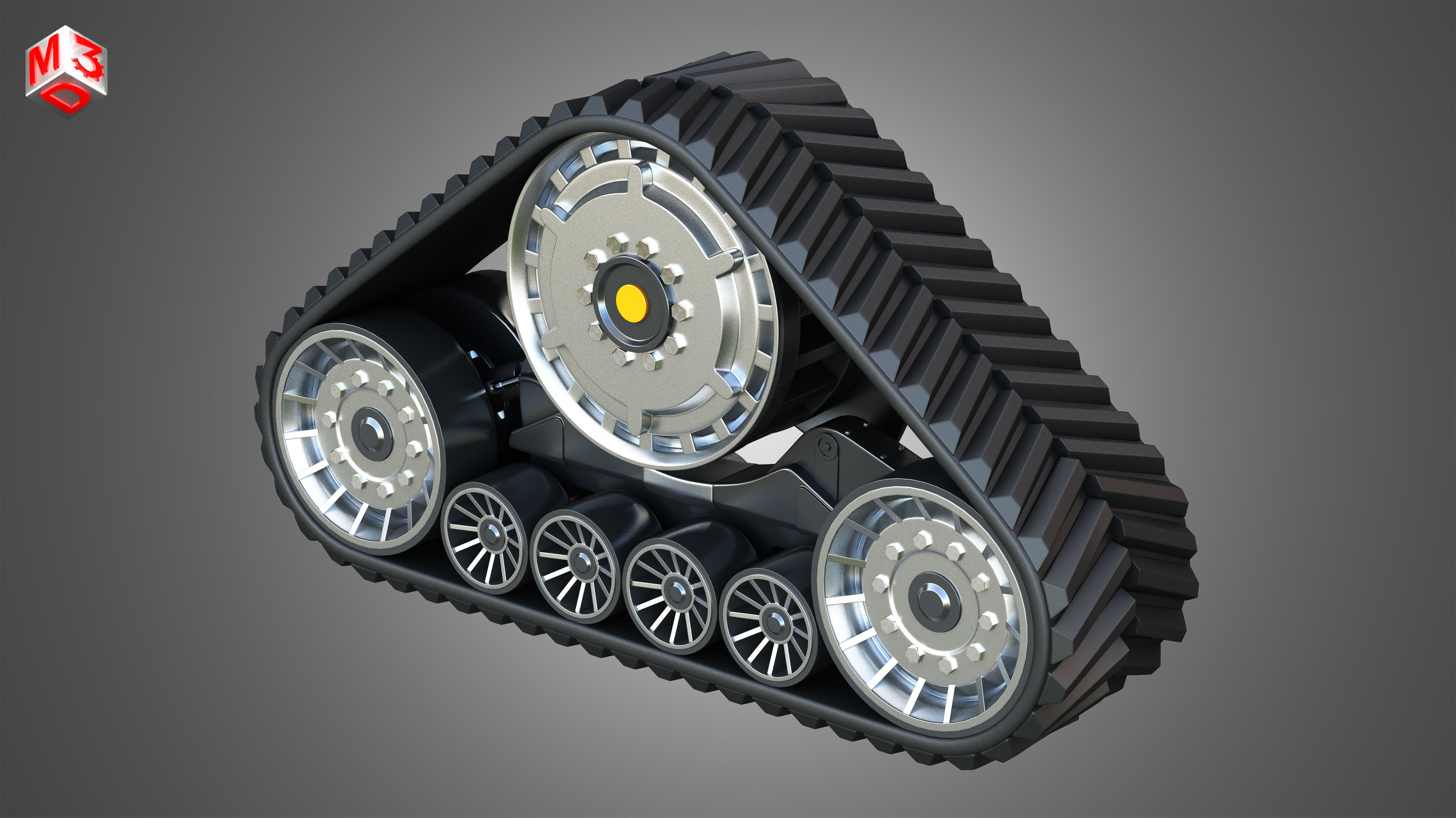 Rubber Crawler Track Systems - Package 3D model | CGTrader