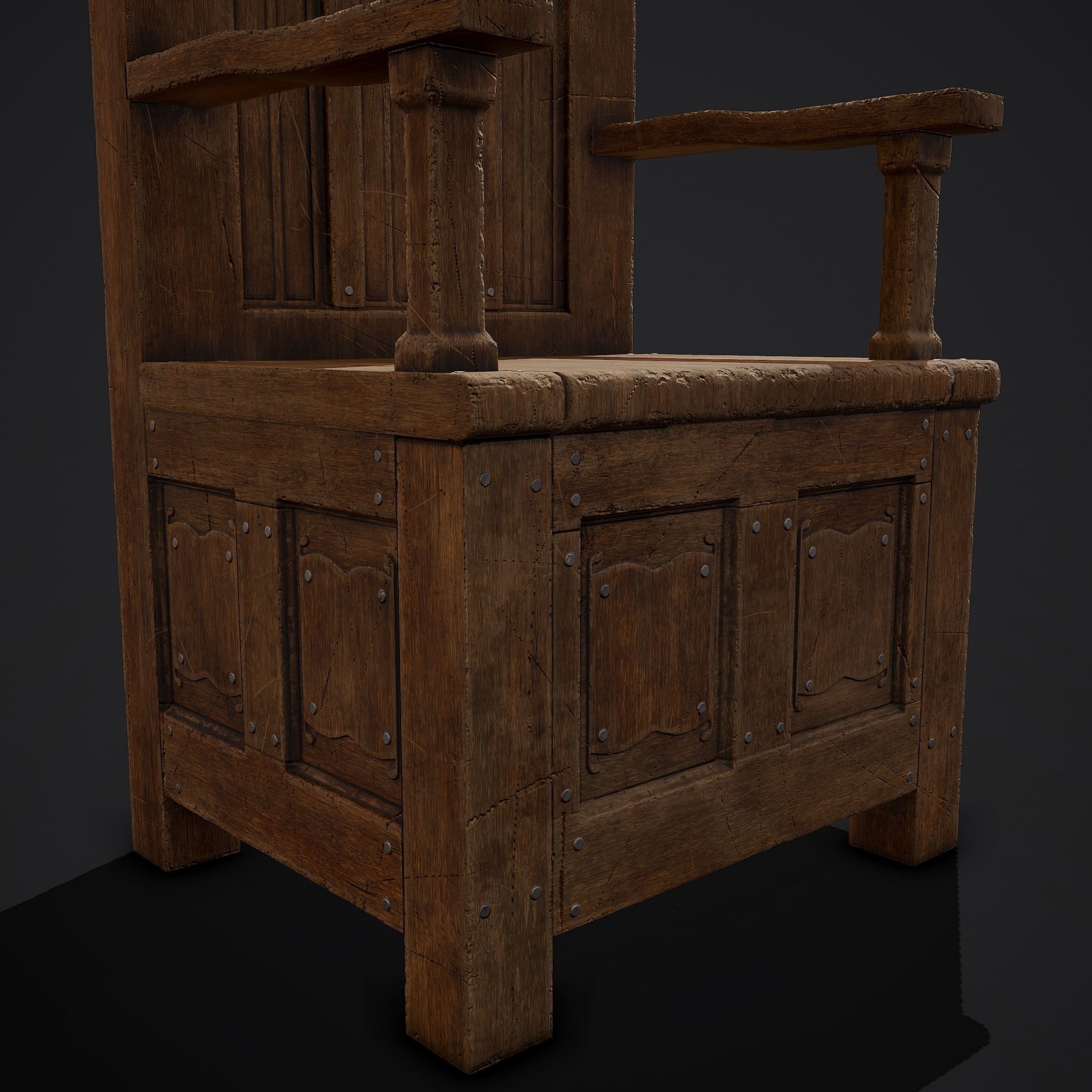 3D model Medieval Royal Chair VR / AR / low-poly | CGTrader