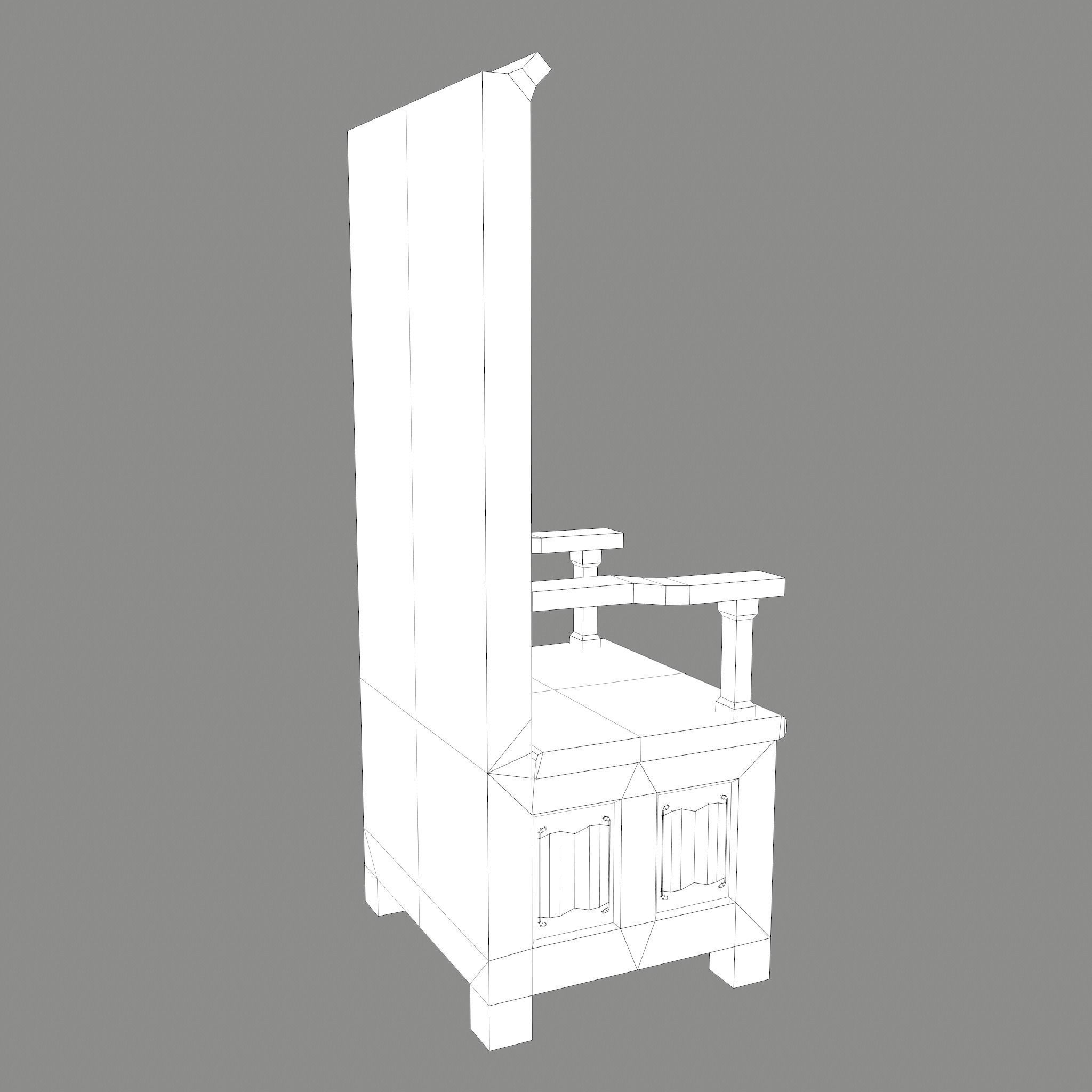 3D model Medieval Royal Chair VR / AR / low-poly | CGTrader