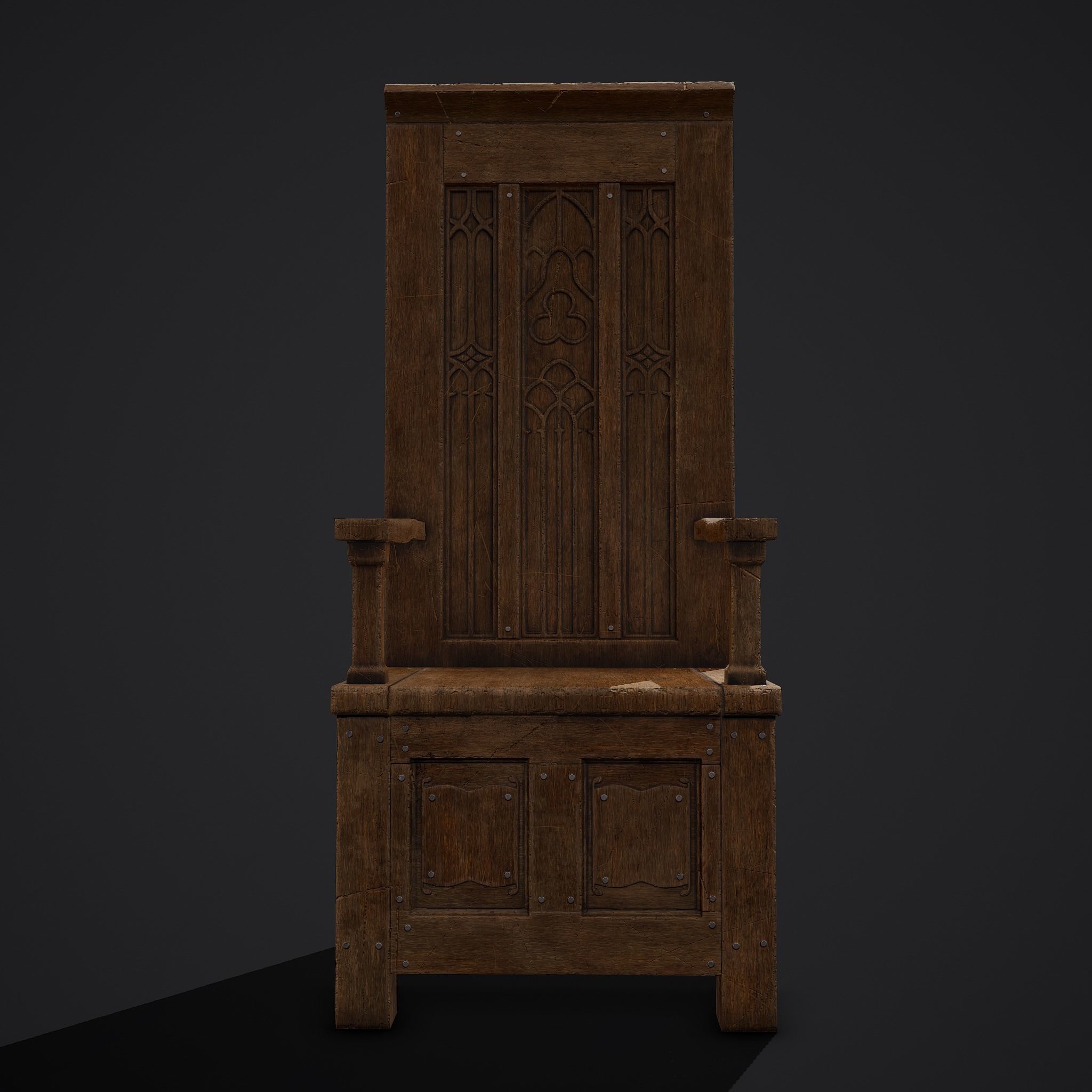 3D model Medieval Royal Chair VR / AR / low-poly | CGTrader