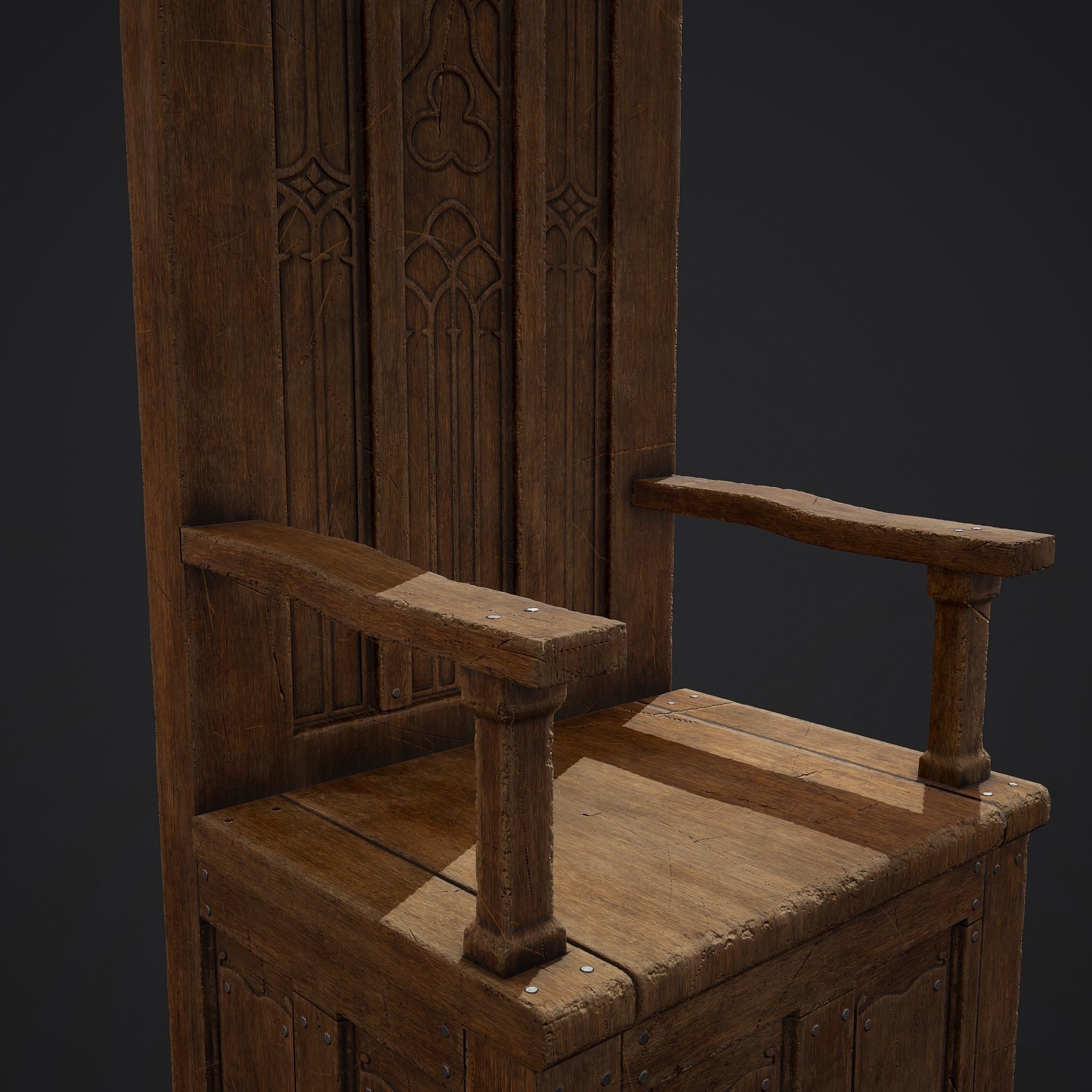 3D model Medieval Royal Chair VR / AR / low-poly | CGTrader