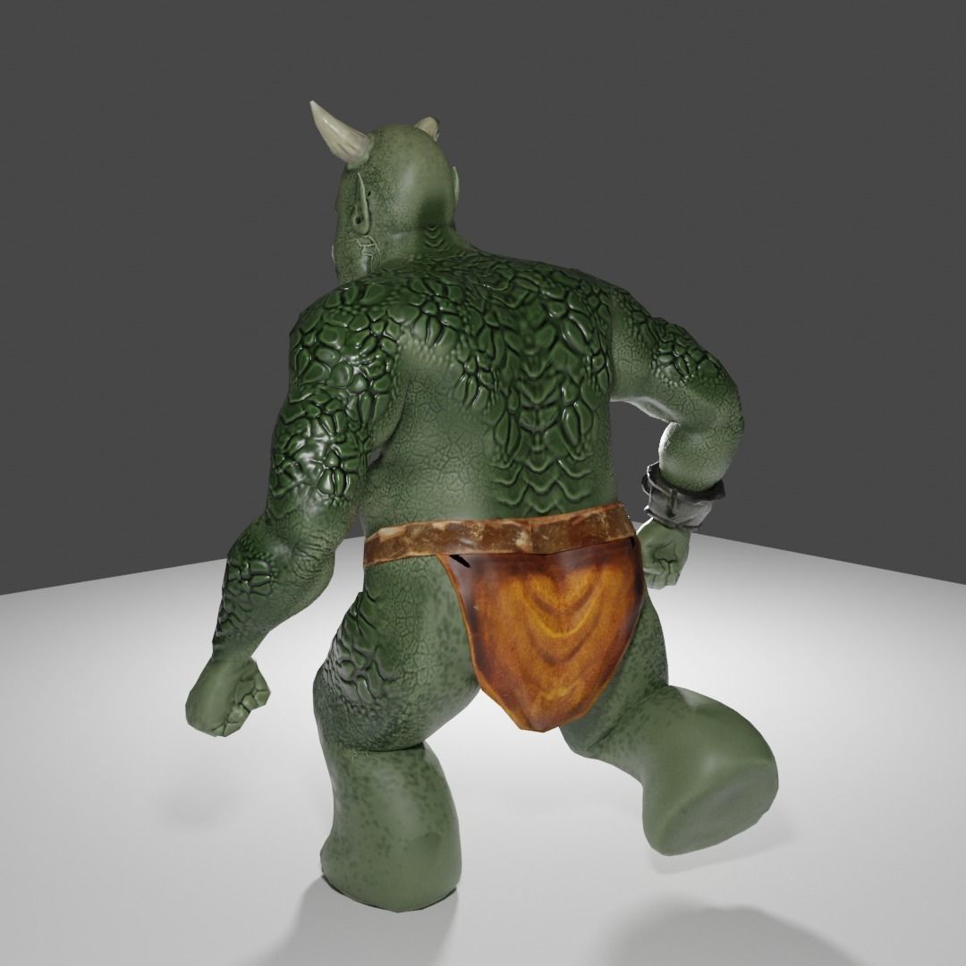 3D model Fat Green Ogre VR / AR / low-poly | CGTrader