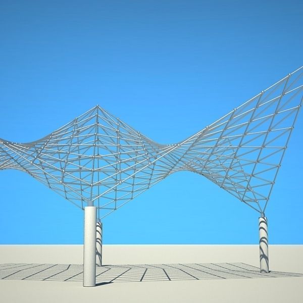 Metallic structure truss 04 modular structure 3D model | CGTrader