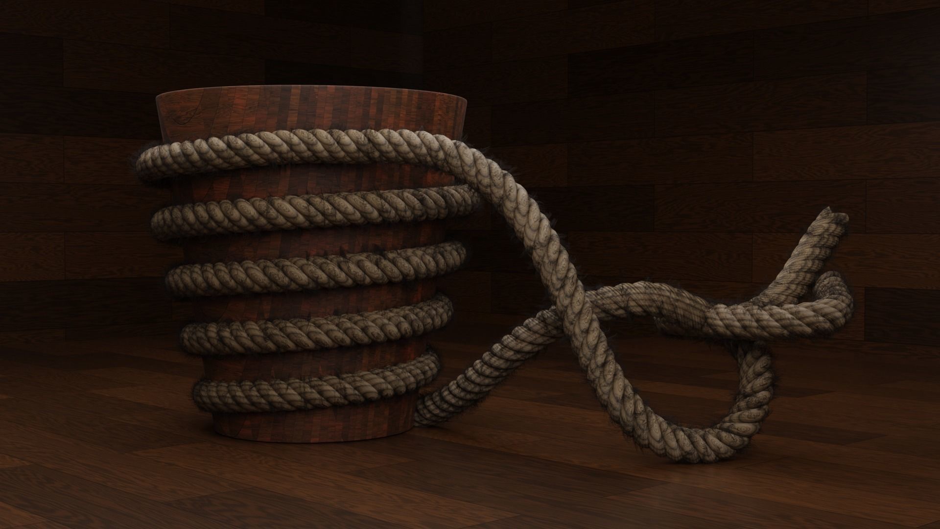 Rope Model wrapped free 3D model | CGTrader