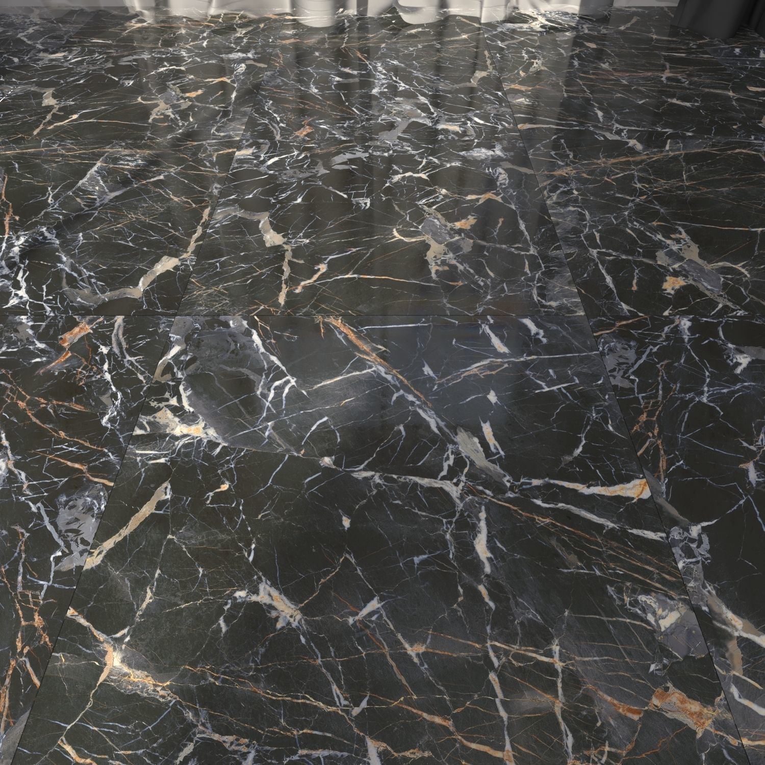 Marble Floor Museum Laurent Black 60x60 Texture MAX FBX