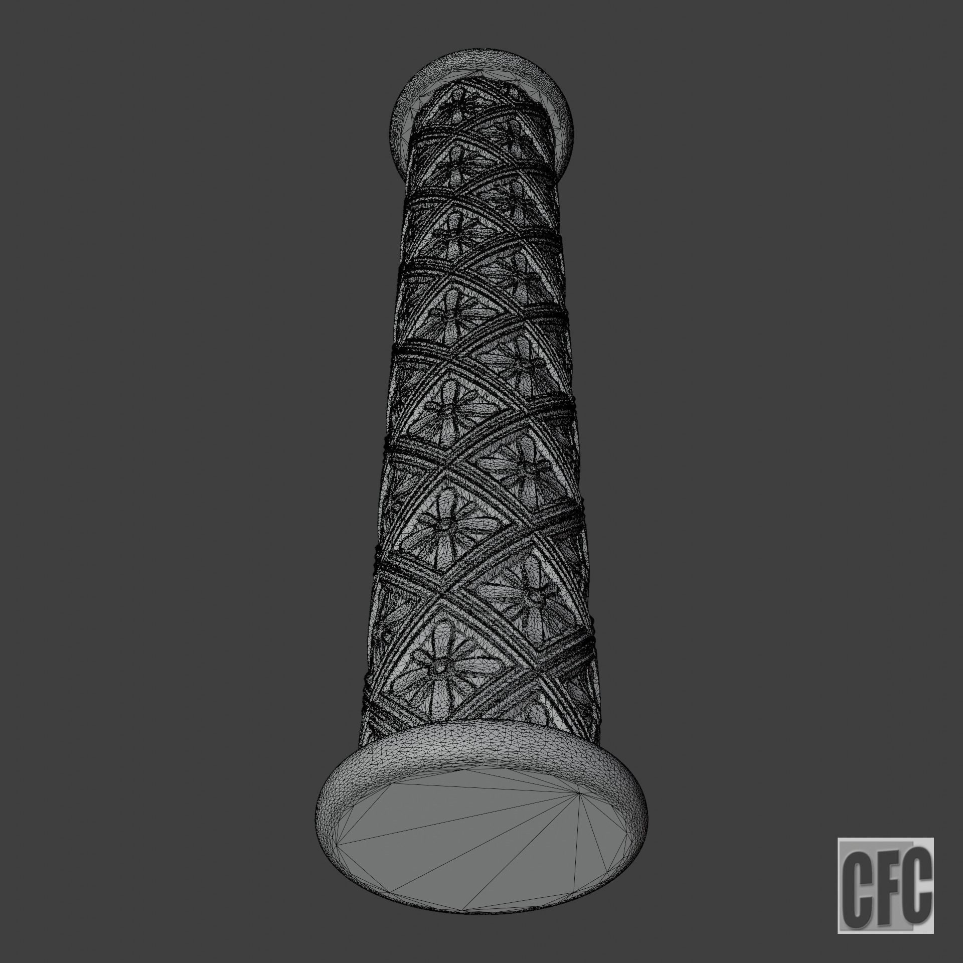 Goth Column - 3d model for CNC - GothColumnCFC06 3D model 3D printable ...