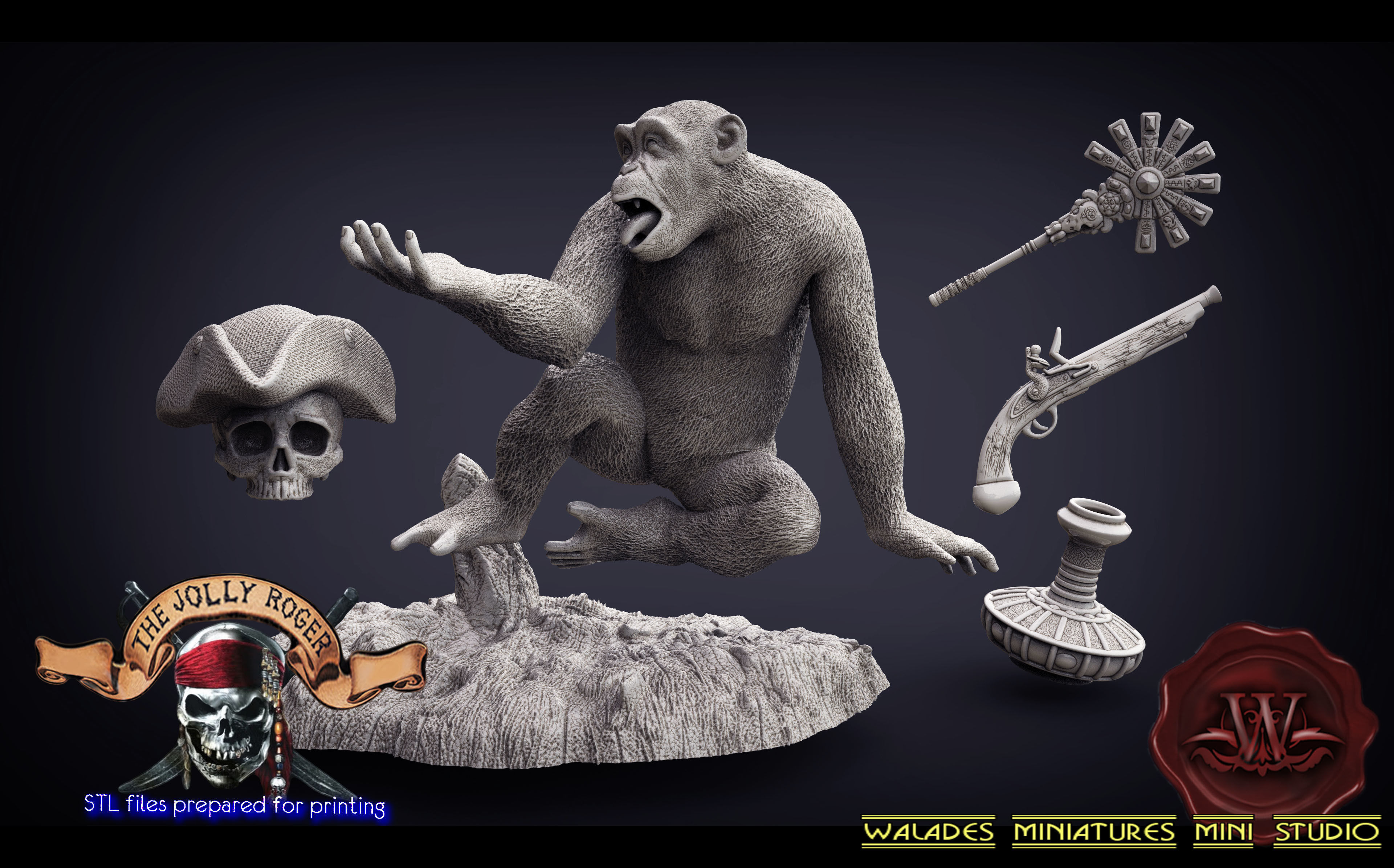 Jolly Roger 3D model 3D printable | CGTrader