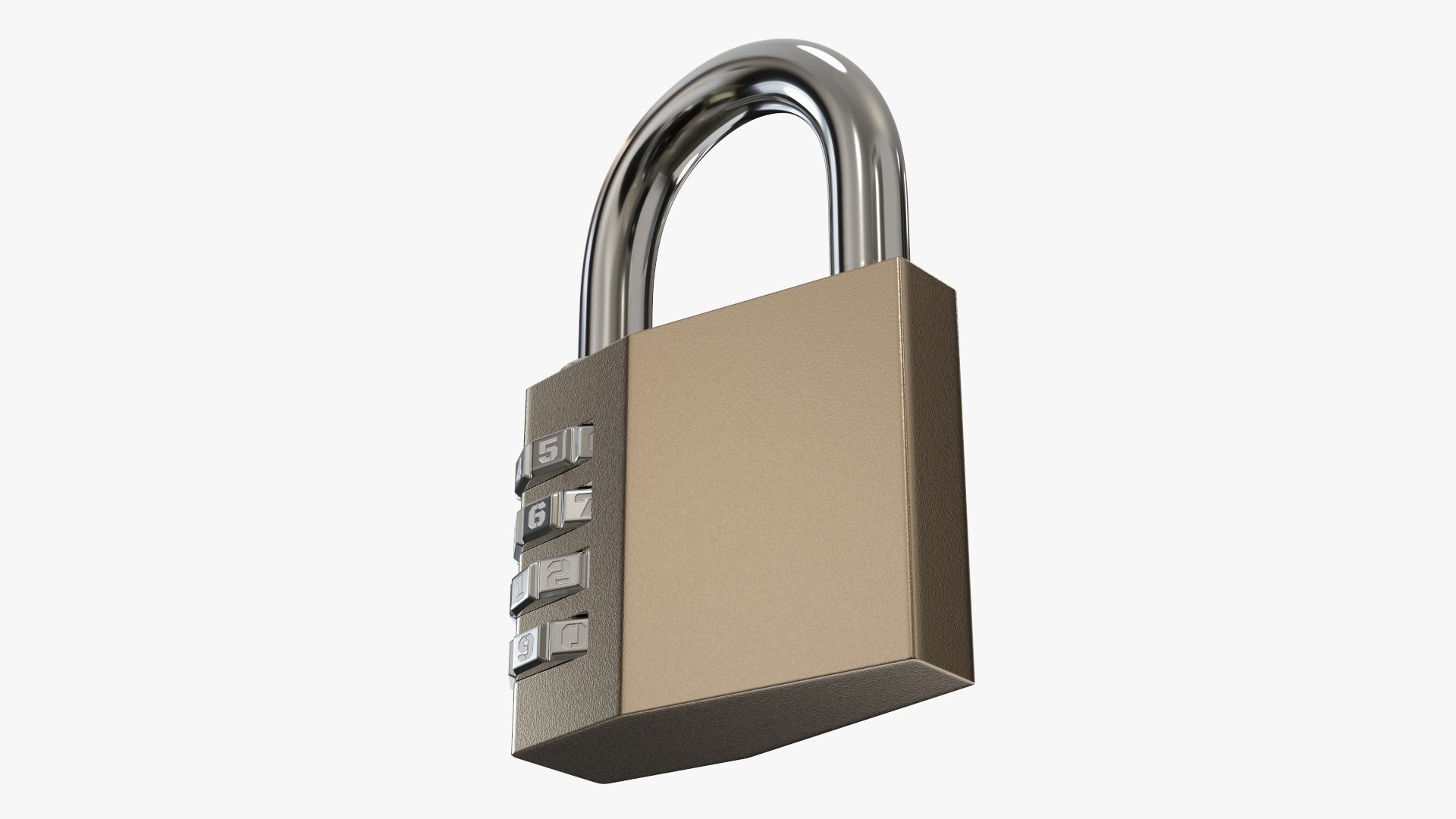 Padlock with code 01 3D model | CGTrader