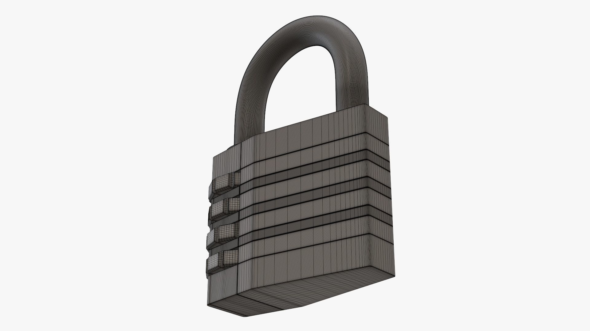 Padlock with code 01 3D model | CGTrader