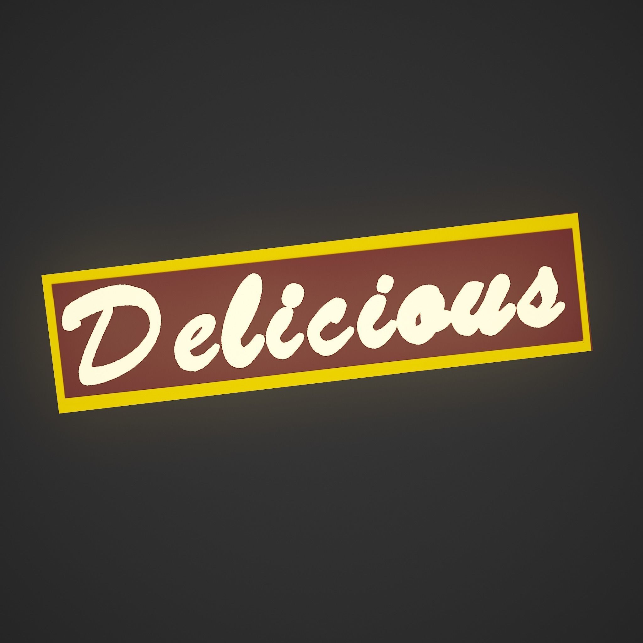 Delicious Sign free VR / AR / low-poly 3D model | CGTrader