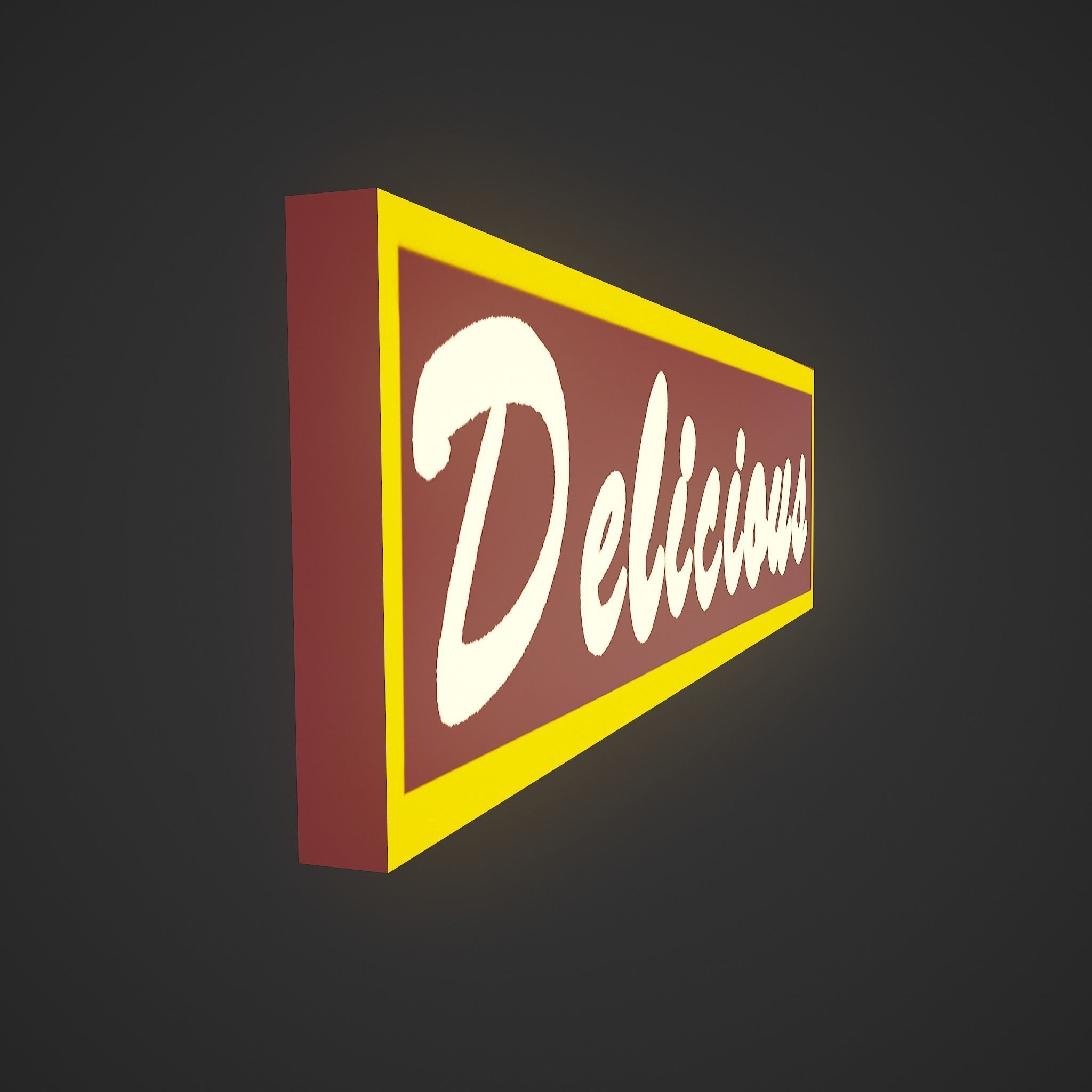 Delicious Sign free VR / AR / low-poly 3D model | CGTrader