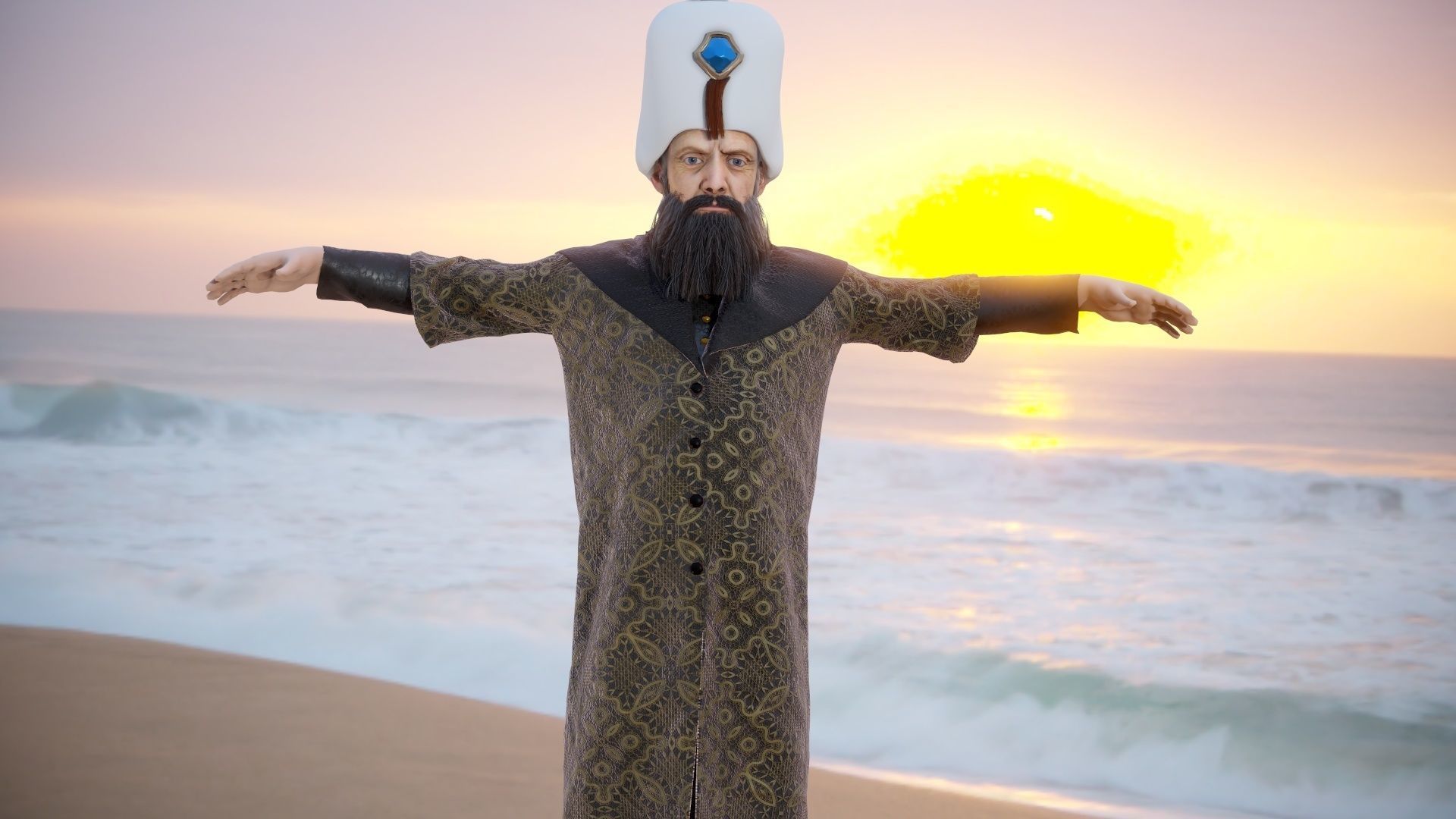 3D model Magnificent Kanuni Sultan Suleyman 3D Model VR / AR / low-poly ...