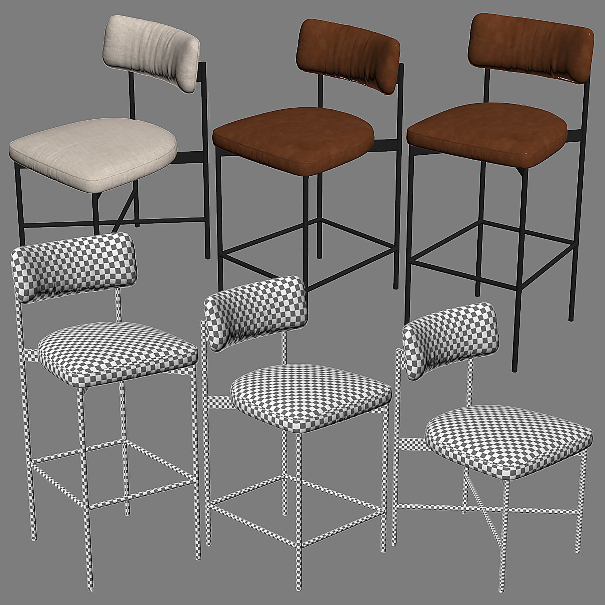 MAISON Dining Chair Bar and Counter Stools 3D model | CGTrader