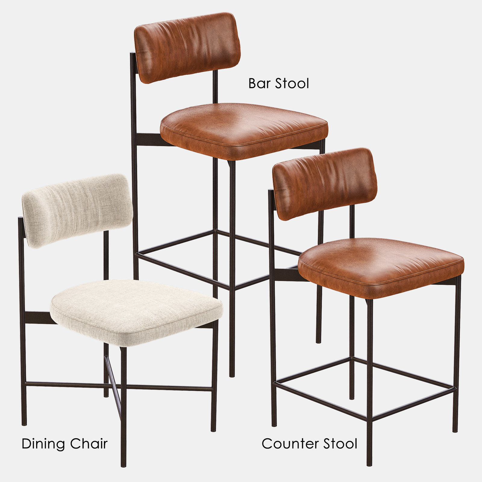 MAISON Dining Chair Bar and Counter Stools 3D model | CGTrader