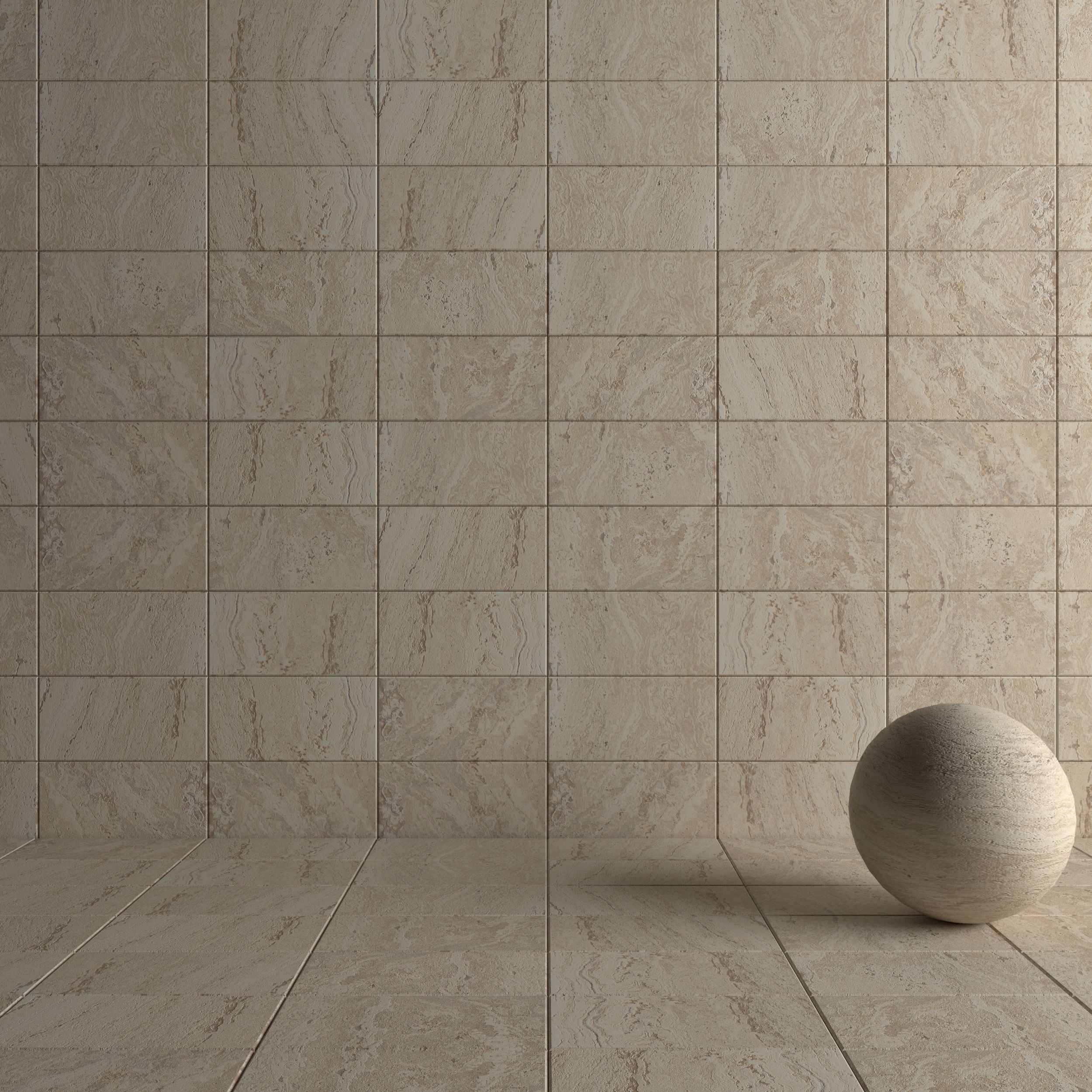 Stone Wall Tiles Antico Sand 30x60 Set 2 Texture | CGTrader