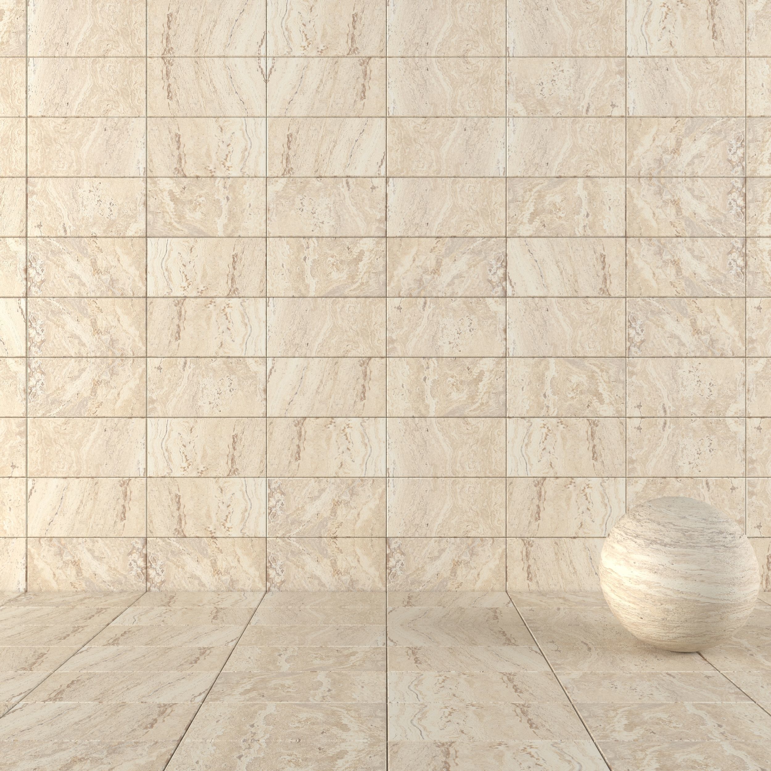 Stone Wall Tiles Antico Sand 30x60 Set 2 Texture | CGTrader